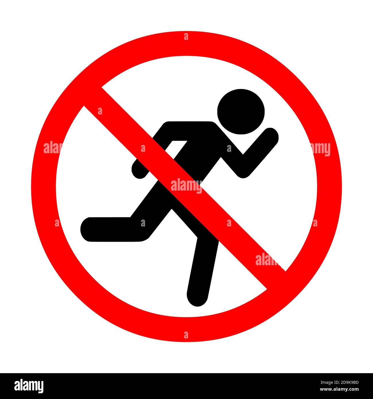 Do not run sign illustration Stock Photo - Alamy