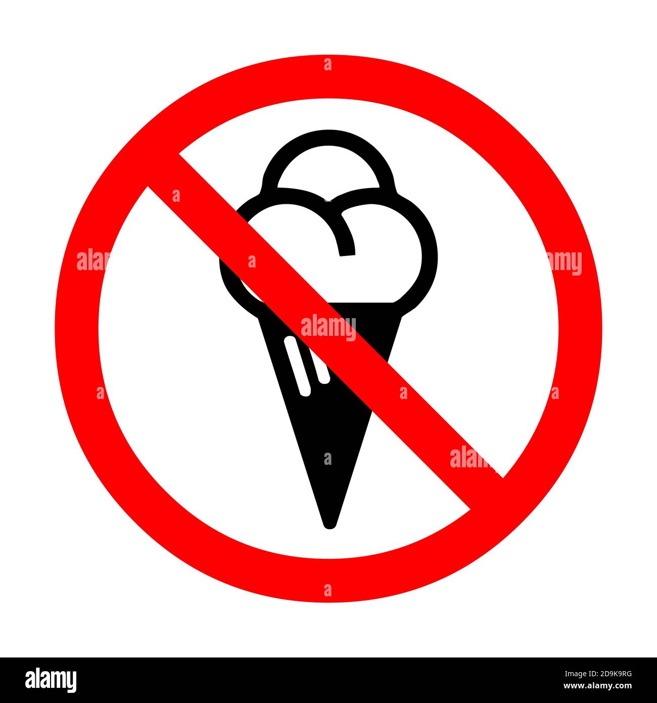 No ice cream sign Stock Photo - Alamy