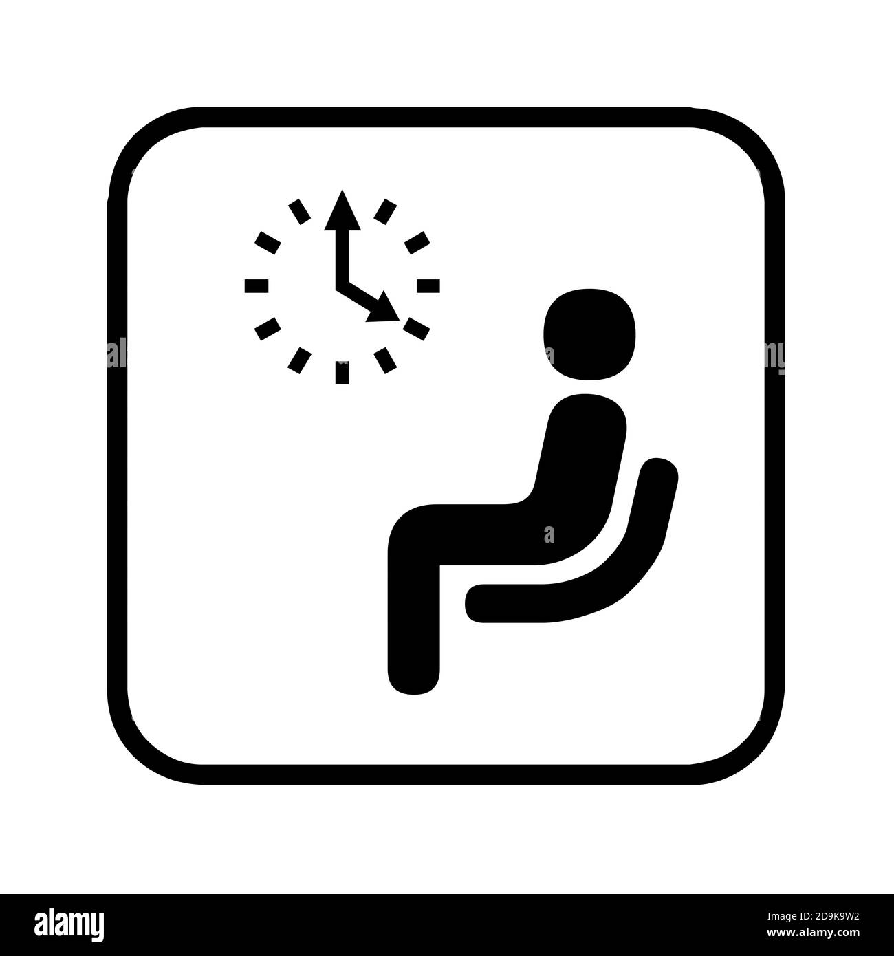 Waiting room pictogram Stock Photo - Alamy