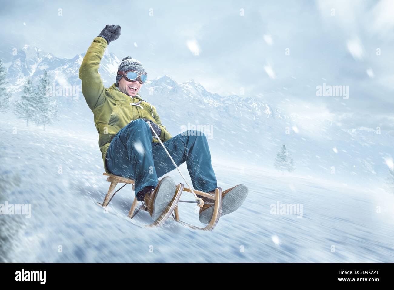 Sleigh sled sledge winter snow hi-res stock photography and images - Alamy
