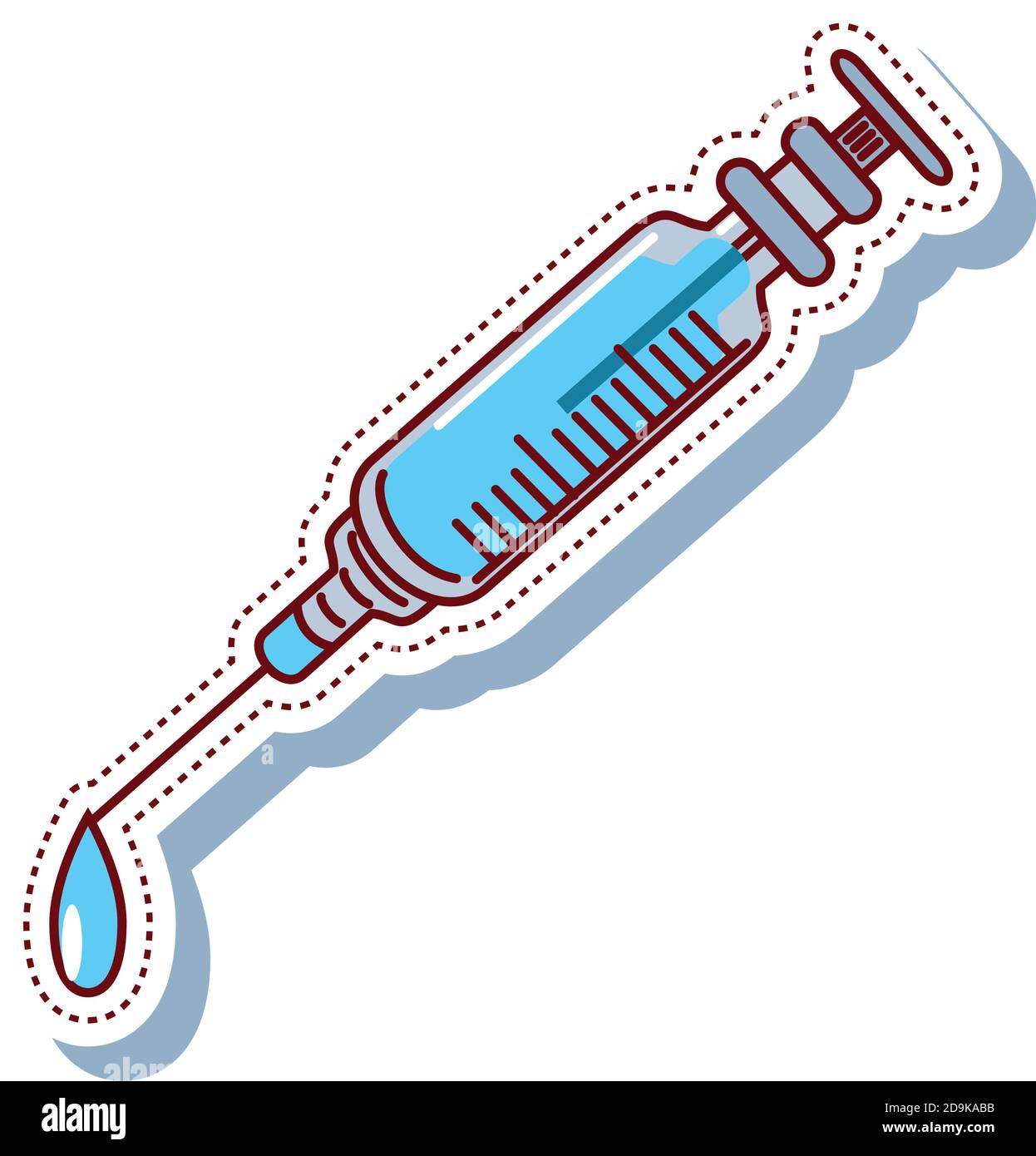 medical syringe vaccine prevention disease medicine vector illustration ...