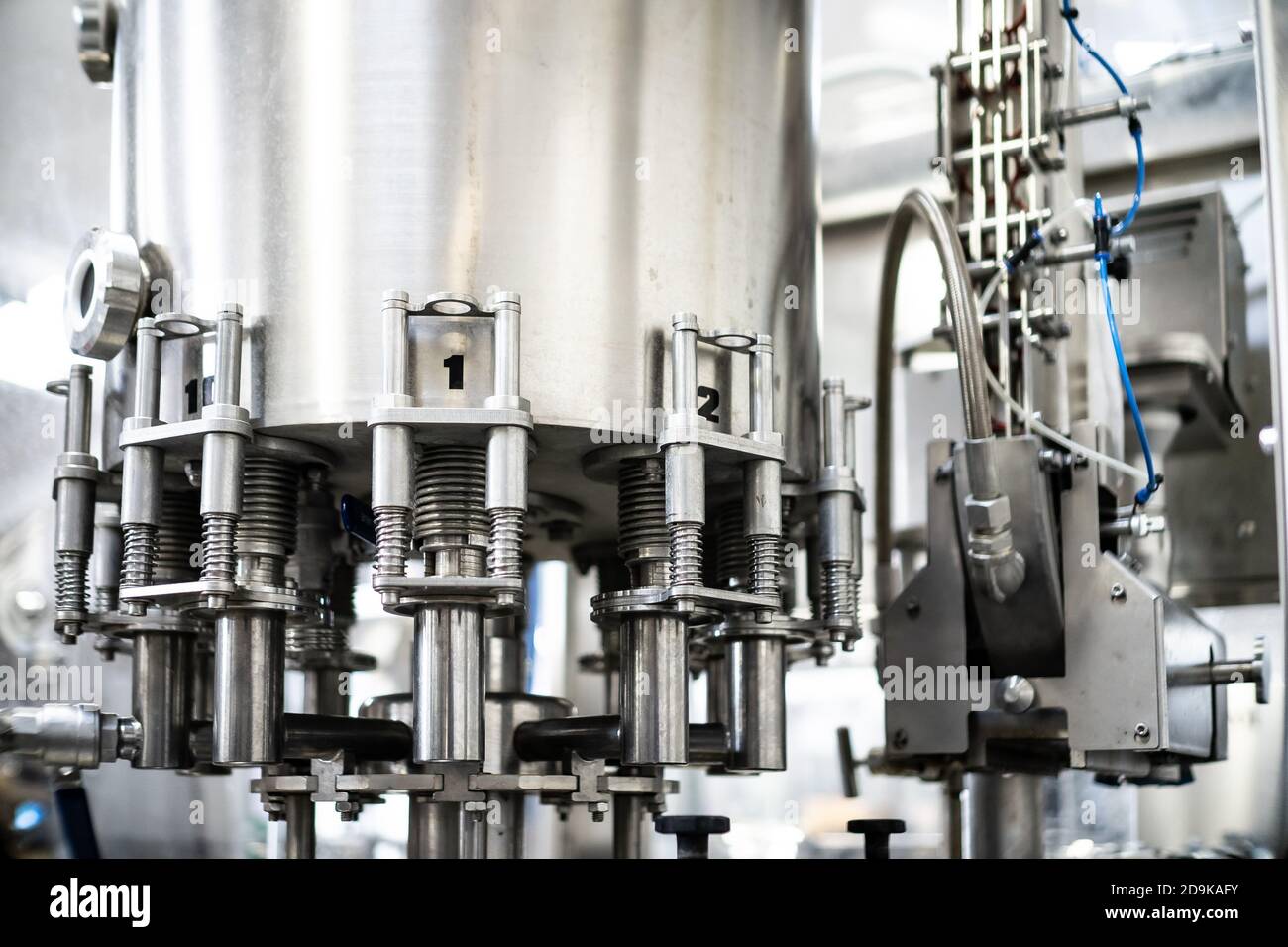 Juice making, factory line production, industry juice cans packaging ...