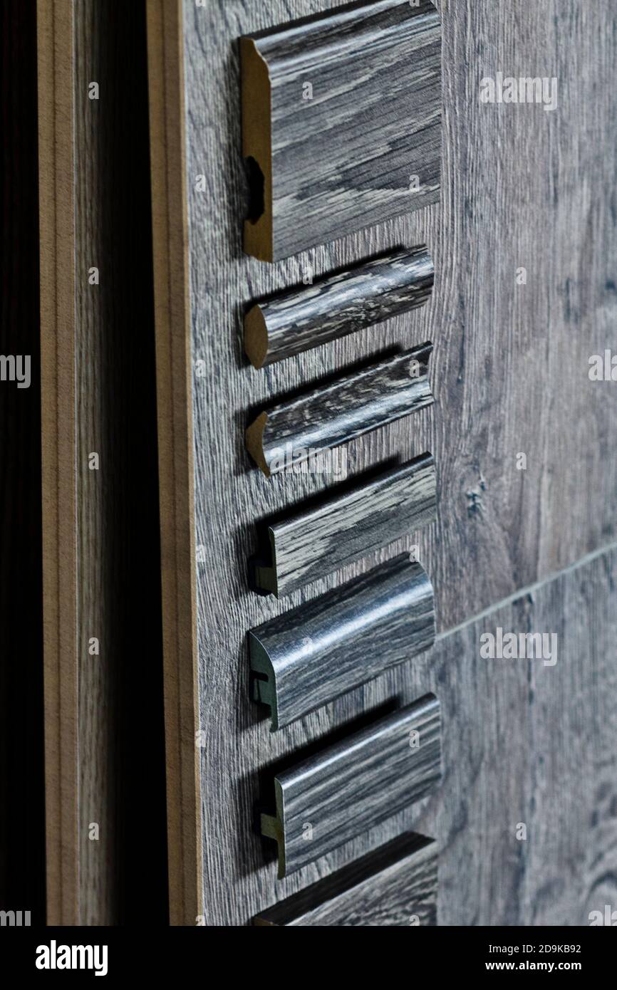 wood samples in a showroom Stock Photo - Alamy