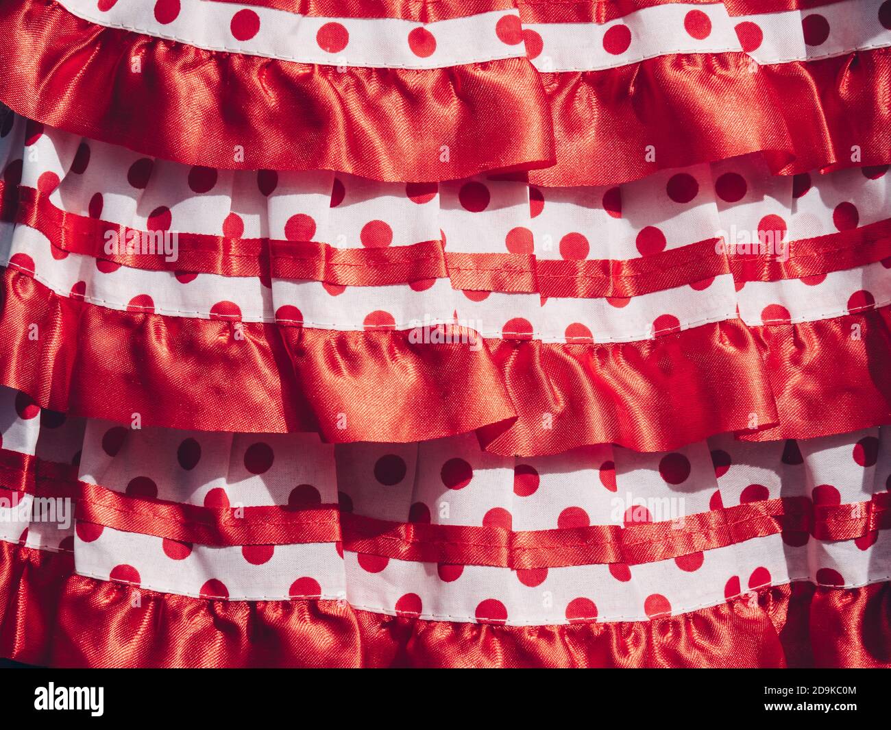 Closeup of a typical colored Spanish flamenco dress Stock Photo - Alamy