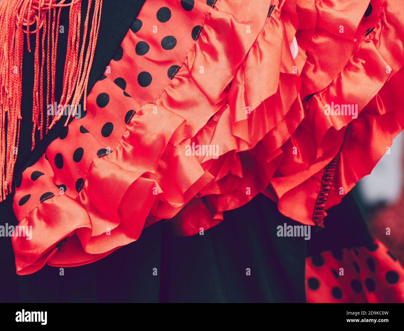 Shot of typical colored Spanish flamenco dress Stock Photo - Alamy