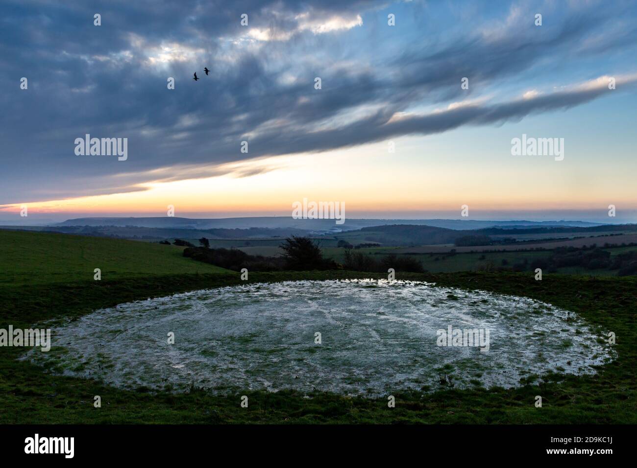 Ditchling Beacon Dew Pond High Resolution Stock Photography and Images ...