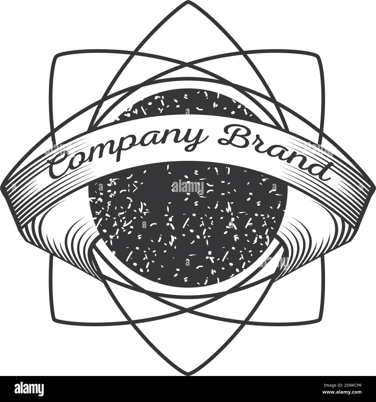 business corporate vintage insignia or logotype brand vector ...