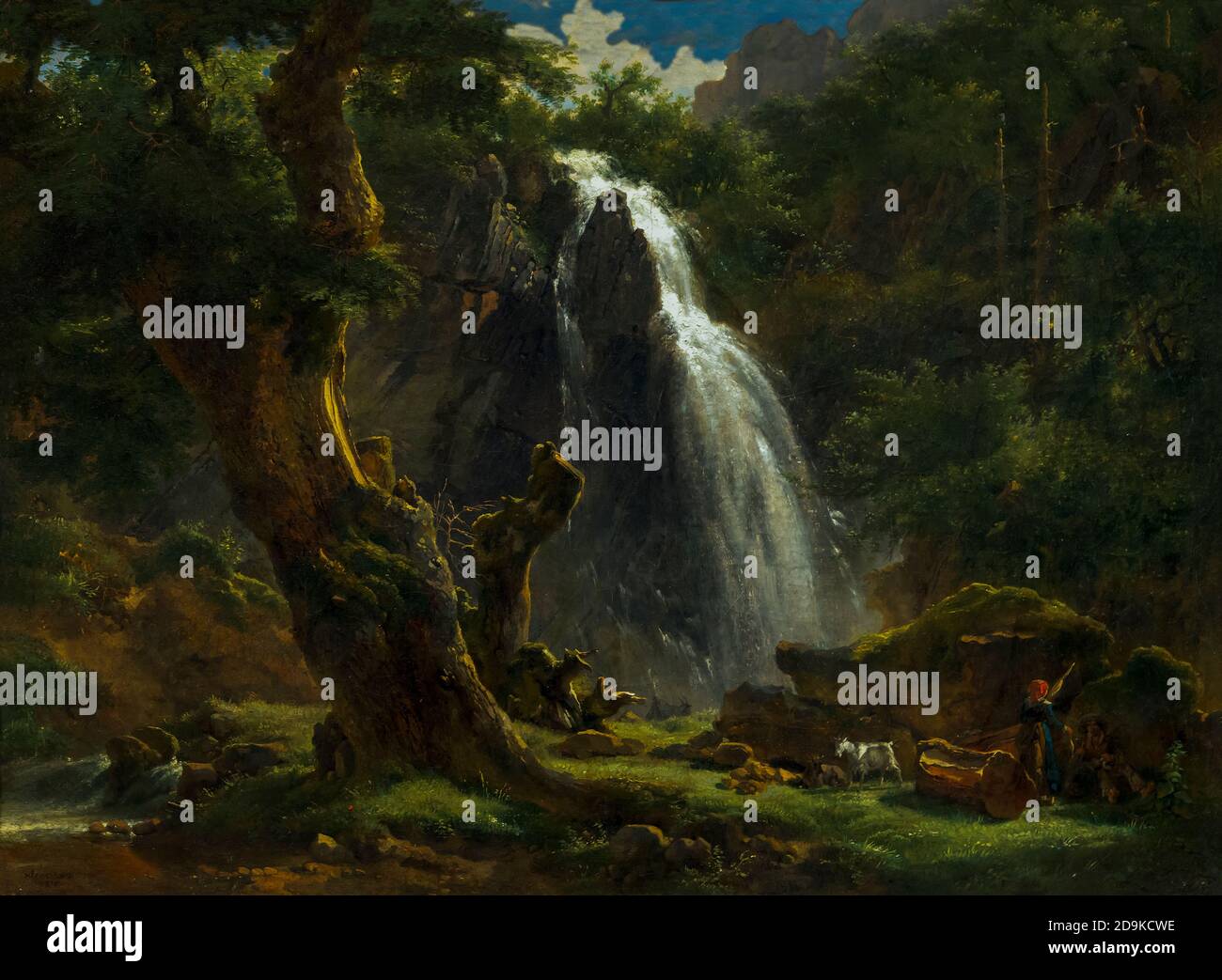 Waterfall at Mont-Dore, Achille-Etna Michallon, 1818, Metropolitan ...