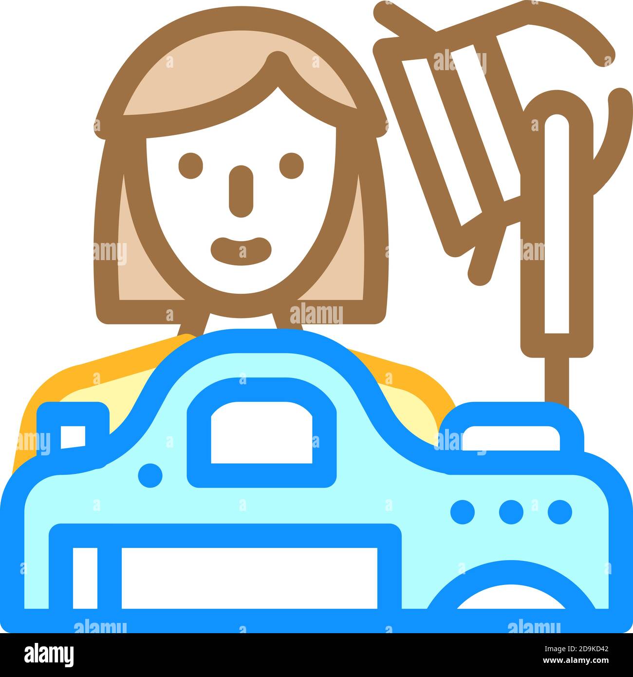 photographer woman job color icon vector illustration Stock Vector ...