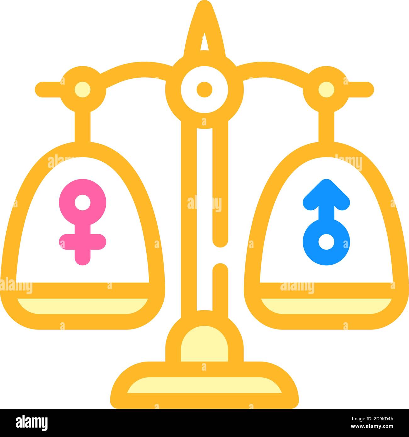 Gender Equality Color Icon Vector Illustration Sign Stock Vector Image