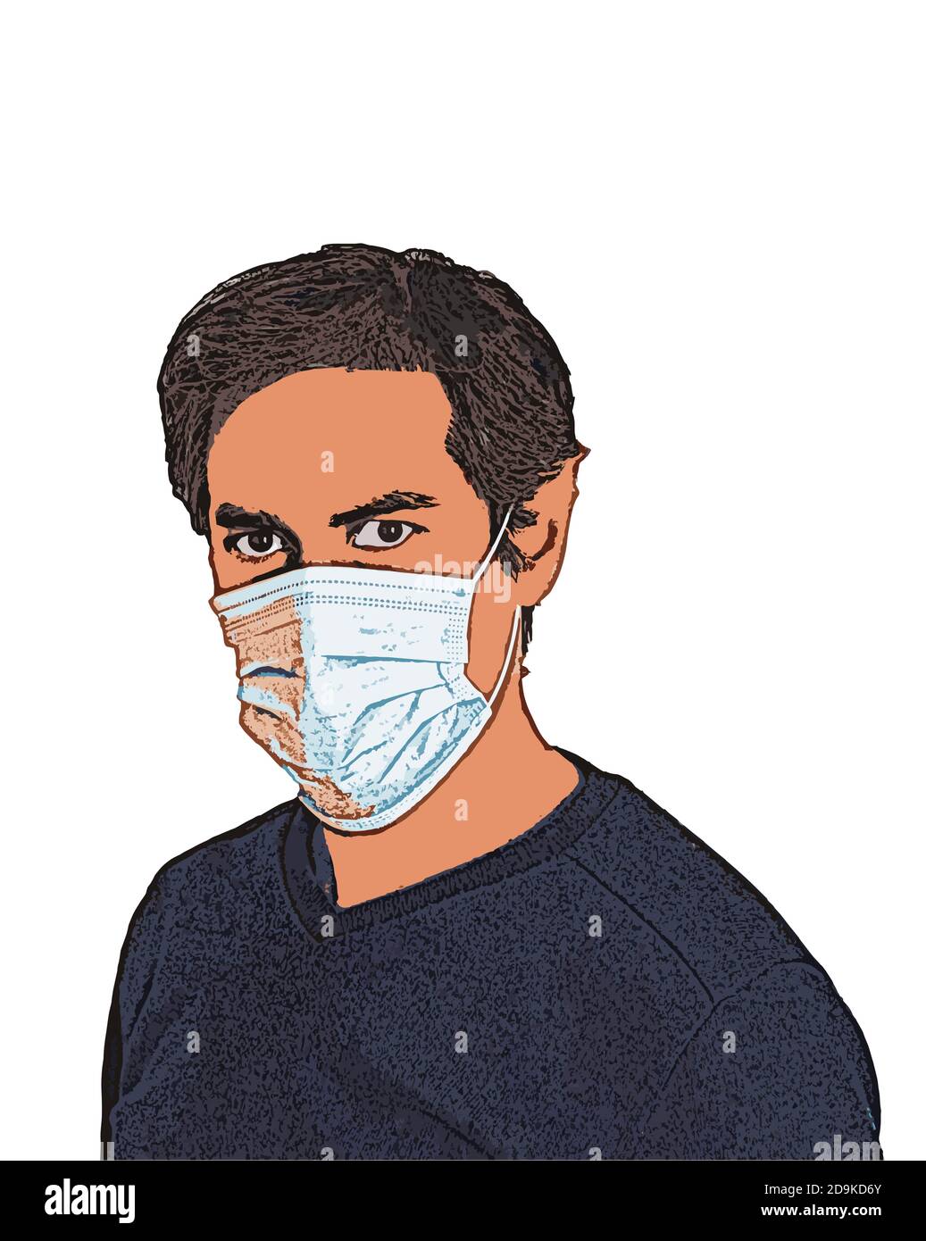 Facemask man Stock Vector Images - Alamy