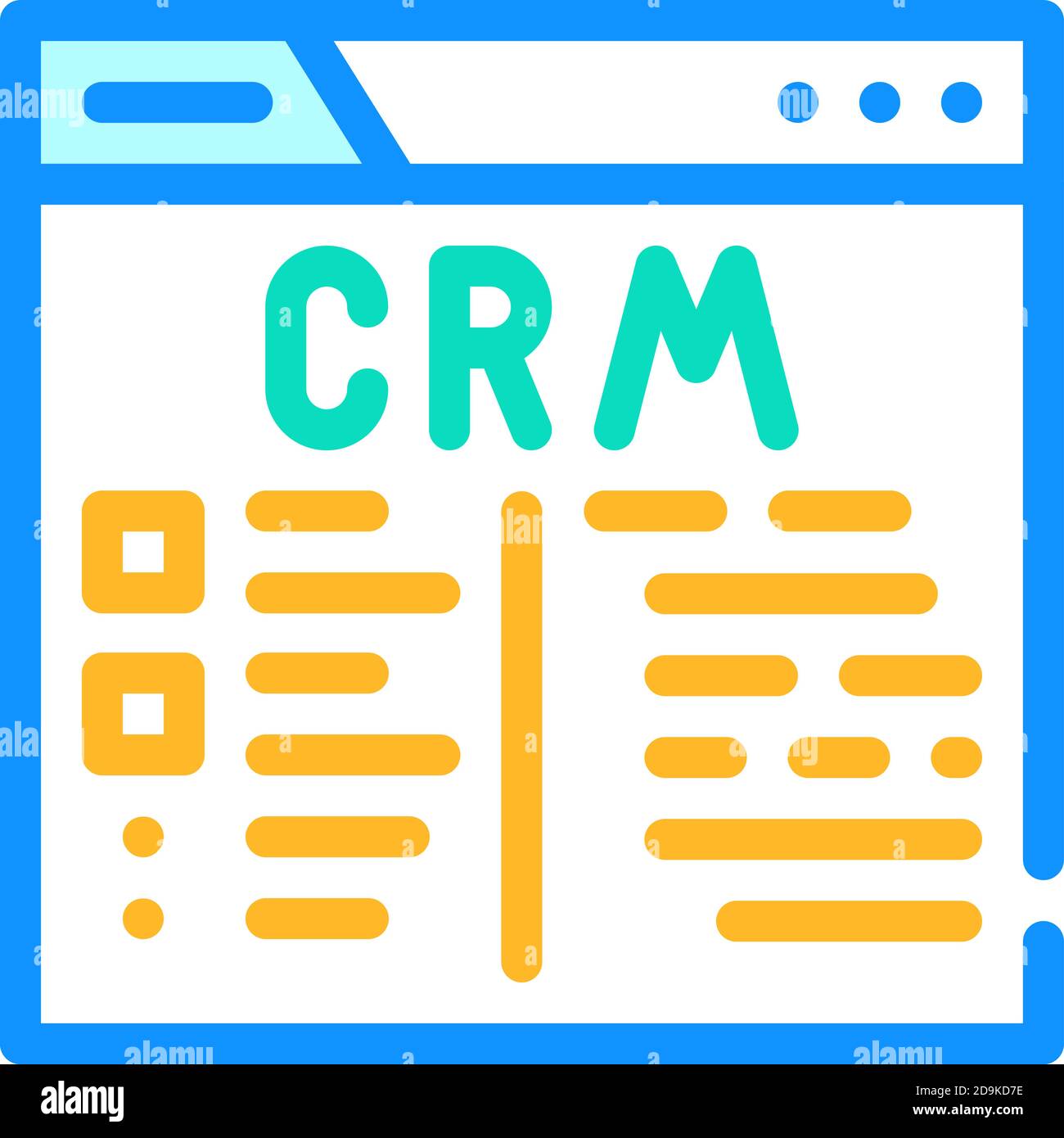 crm system color icon vector illustration sign Stock Vector Image & Art ...