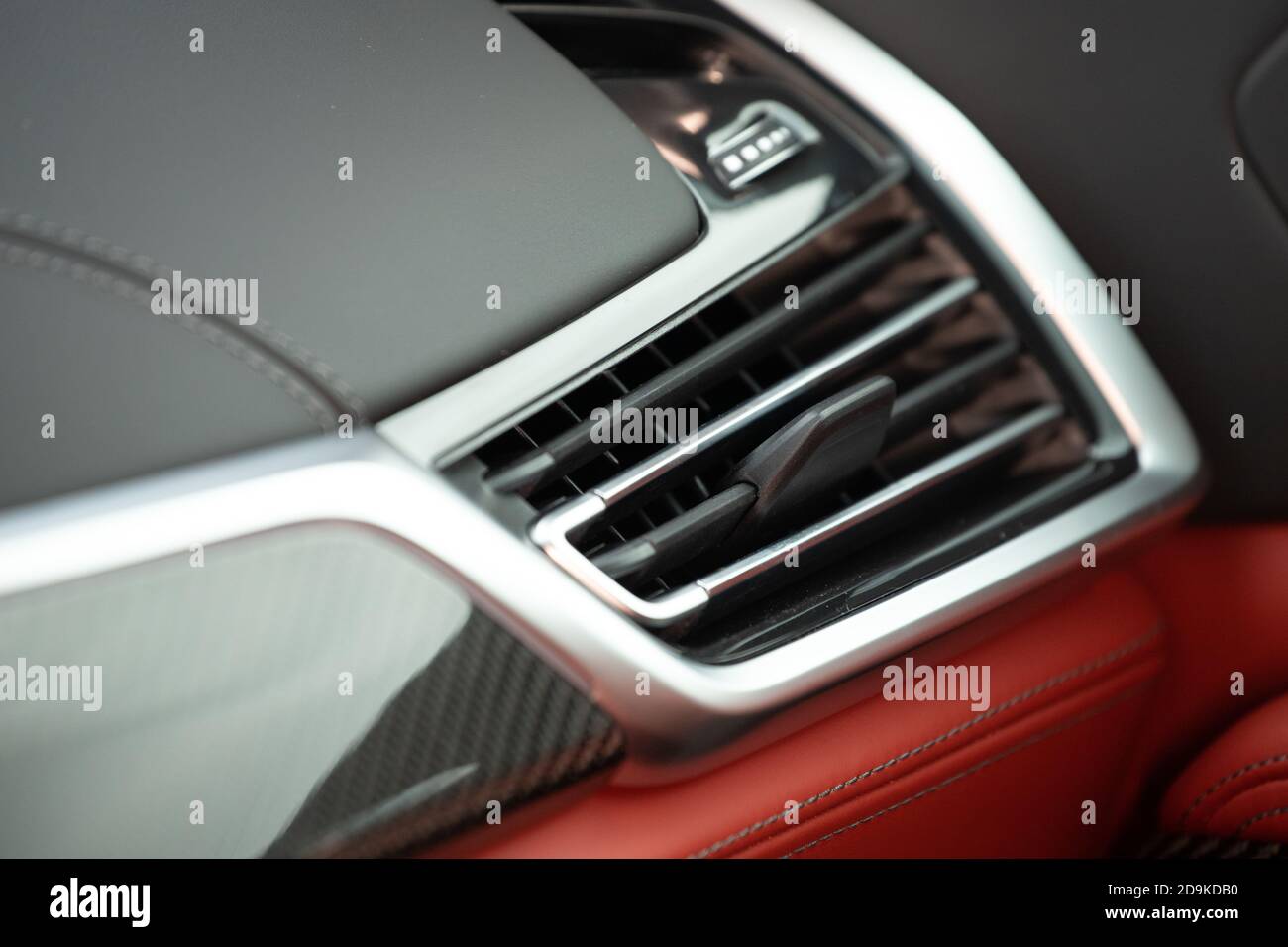 Close up car ventilation system and air conditioning - details and ...