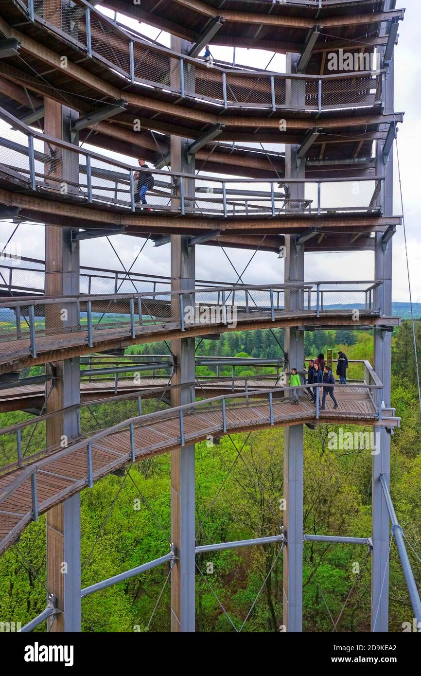 Treetop path saarschleife at the cloef viewpoint in mettlach orscholz ...