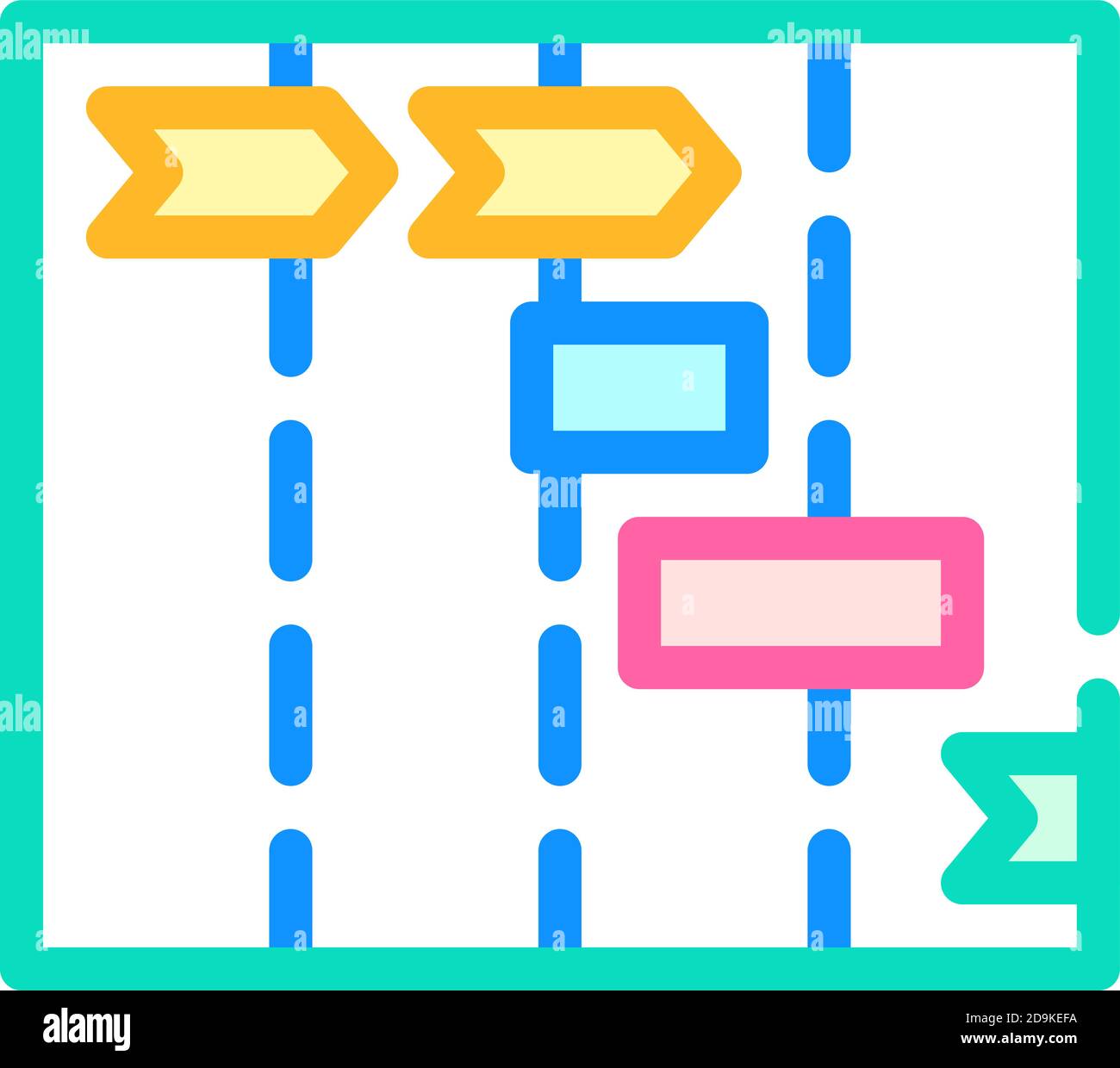 project timelines color icon vector illustration sign Stock Vector ...