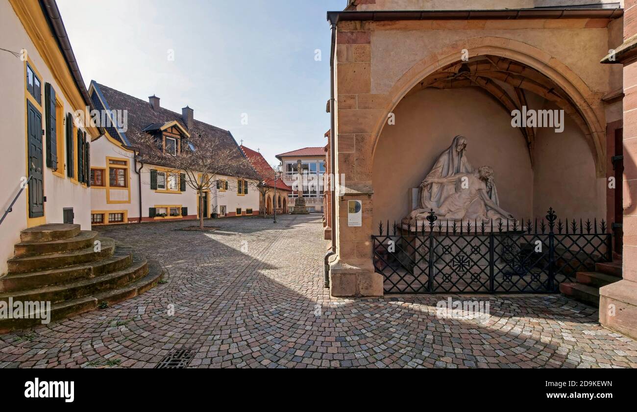Church square of the parish church st ulrich hi-res stock photography ...
