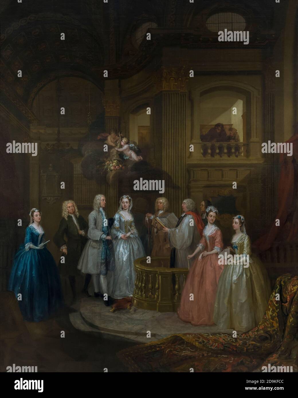 The Wedding of Stephen Beckingham and Mary Cox, William Hogarth, 1729 ...