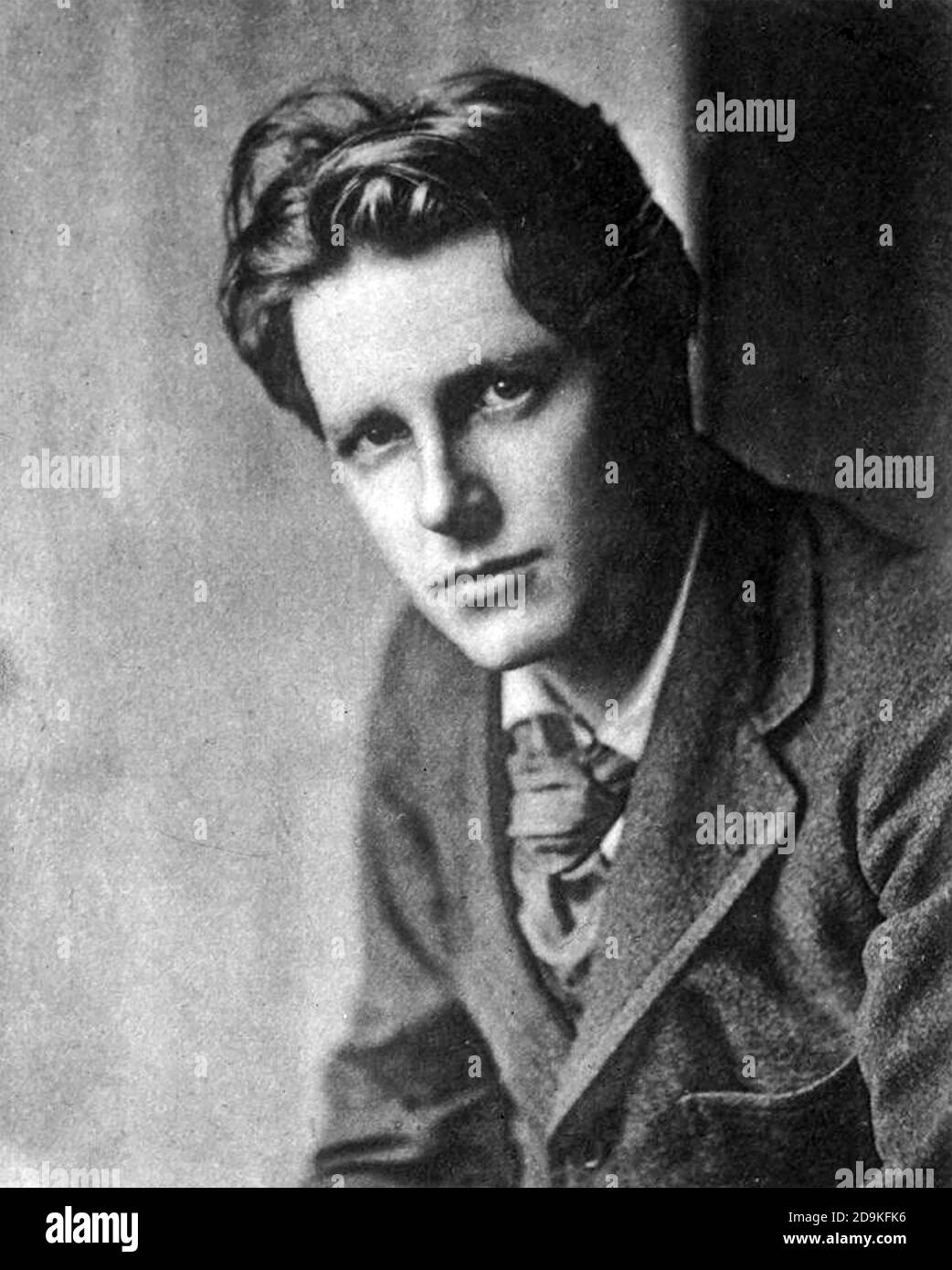 RUPERT BROOKE (1887-1915) English poet in 1913. Photo: Sherill Schell ...