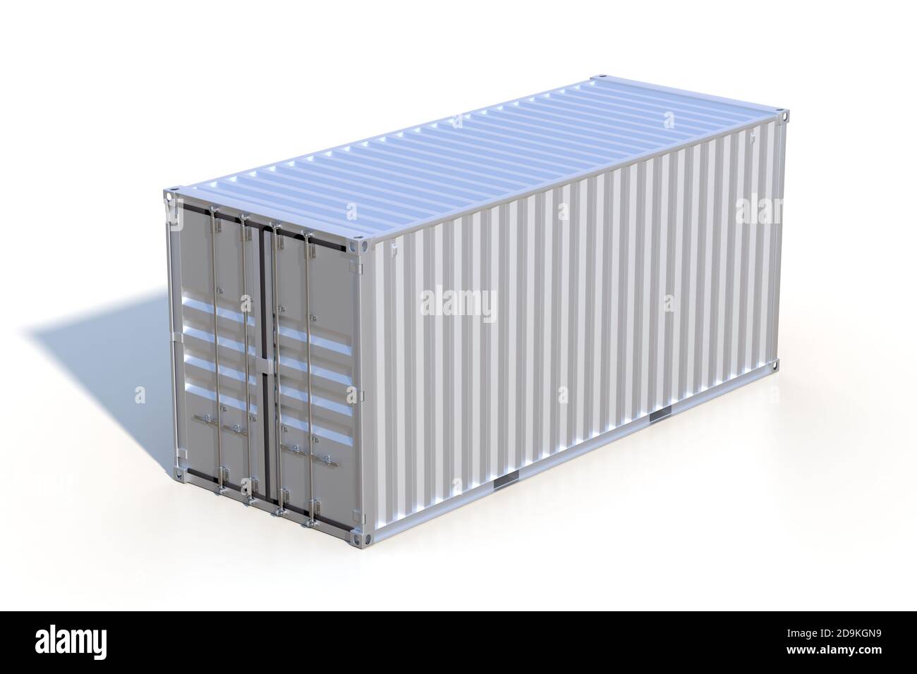 Brown ship cargo container side view 20 feet length Stock Photo - Alamy