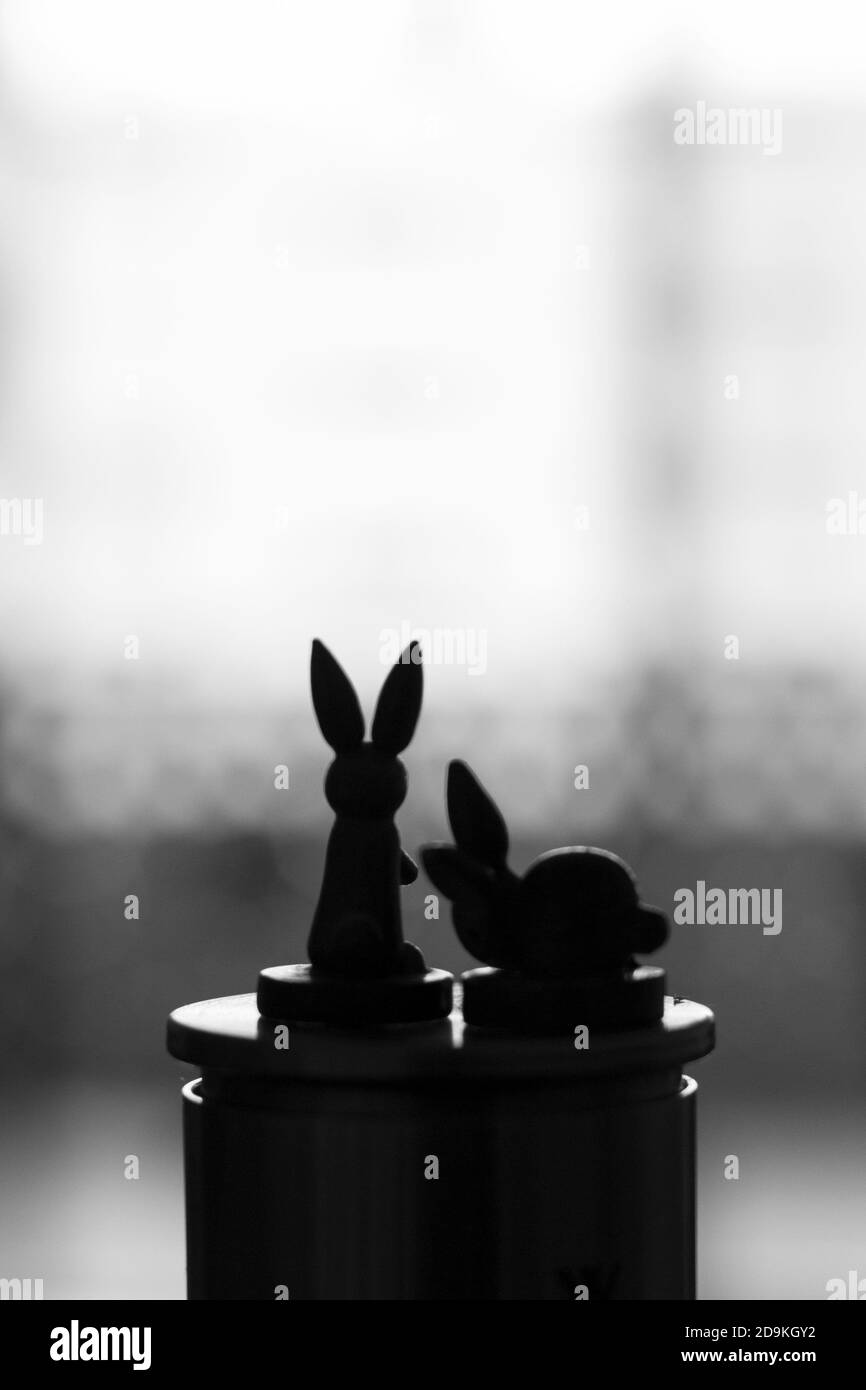 Little bunny easter Black and White Stock Photos & Images - Alamy