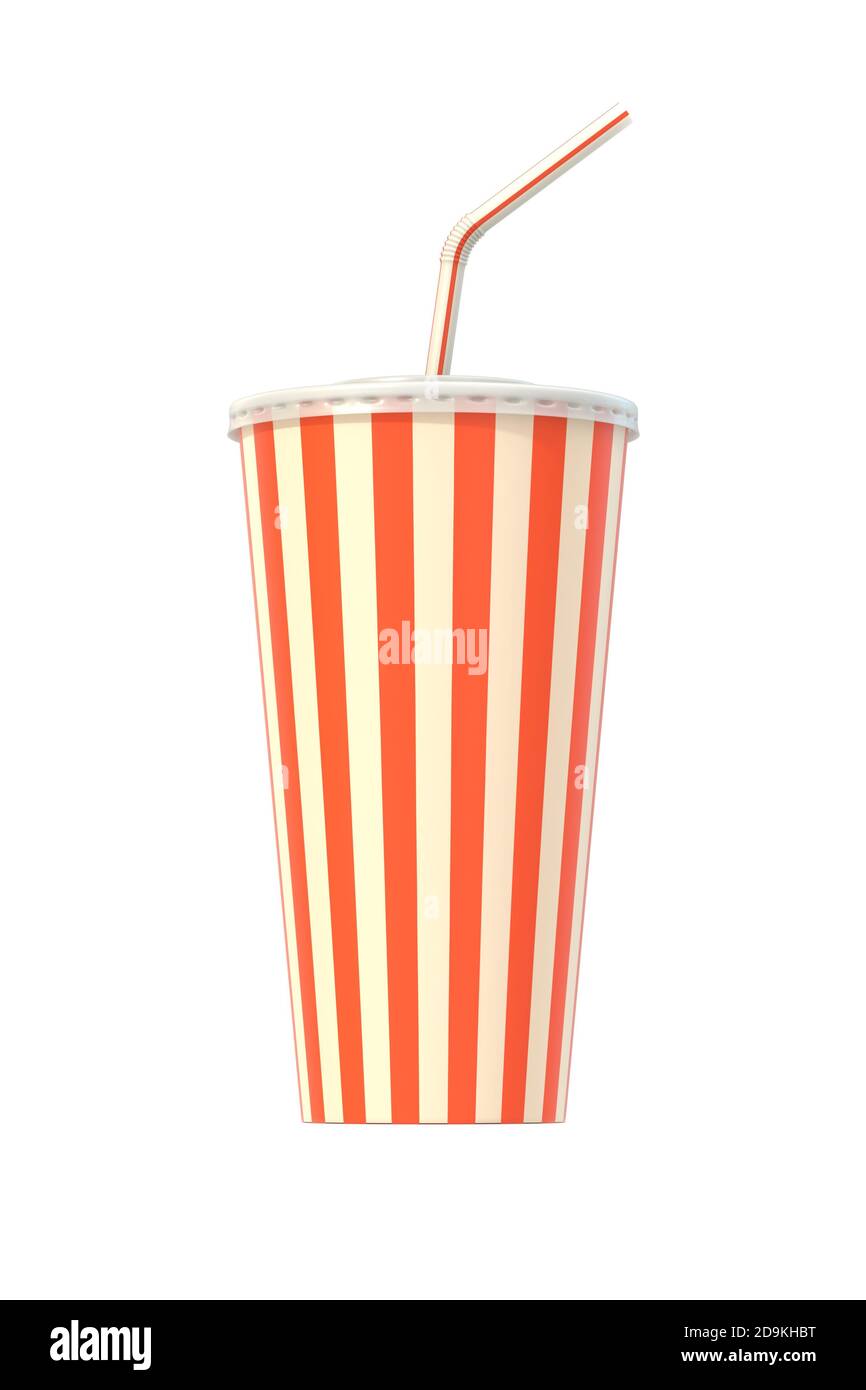 Fast food cola drink cup and drinking straw Stock Photo - Alamy