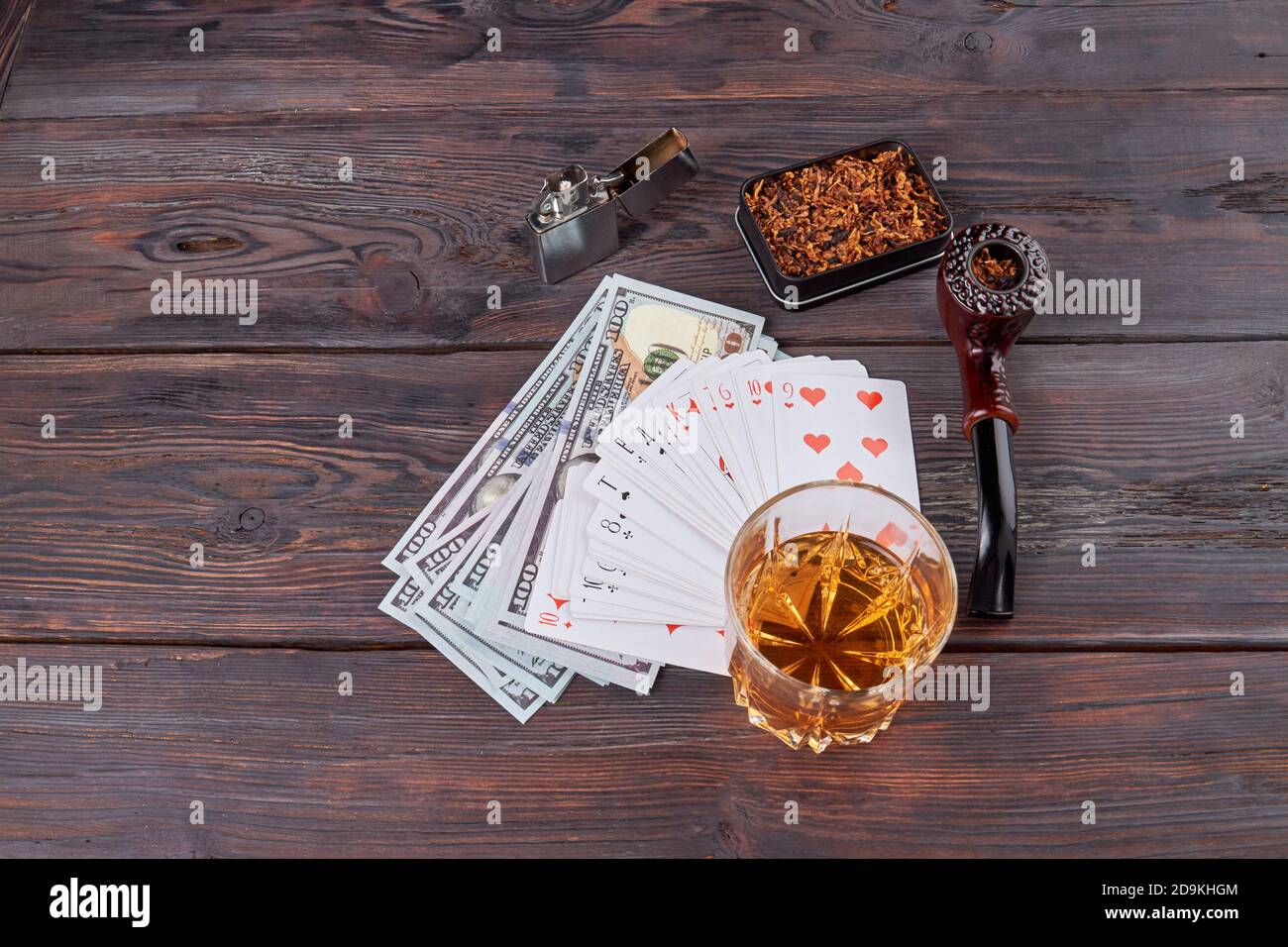 Top view rich men things for leisure Stock Photo - Alamy