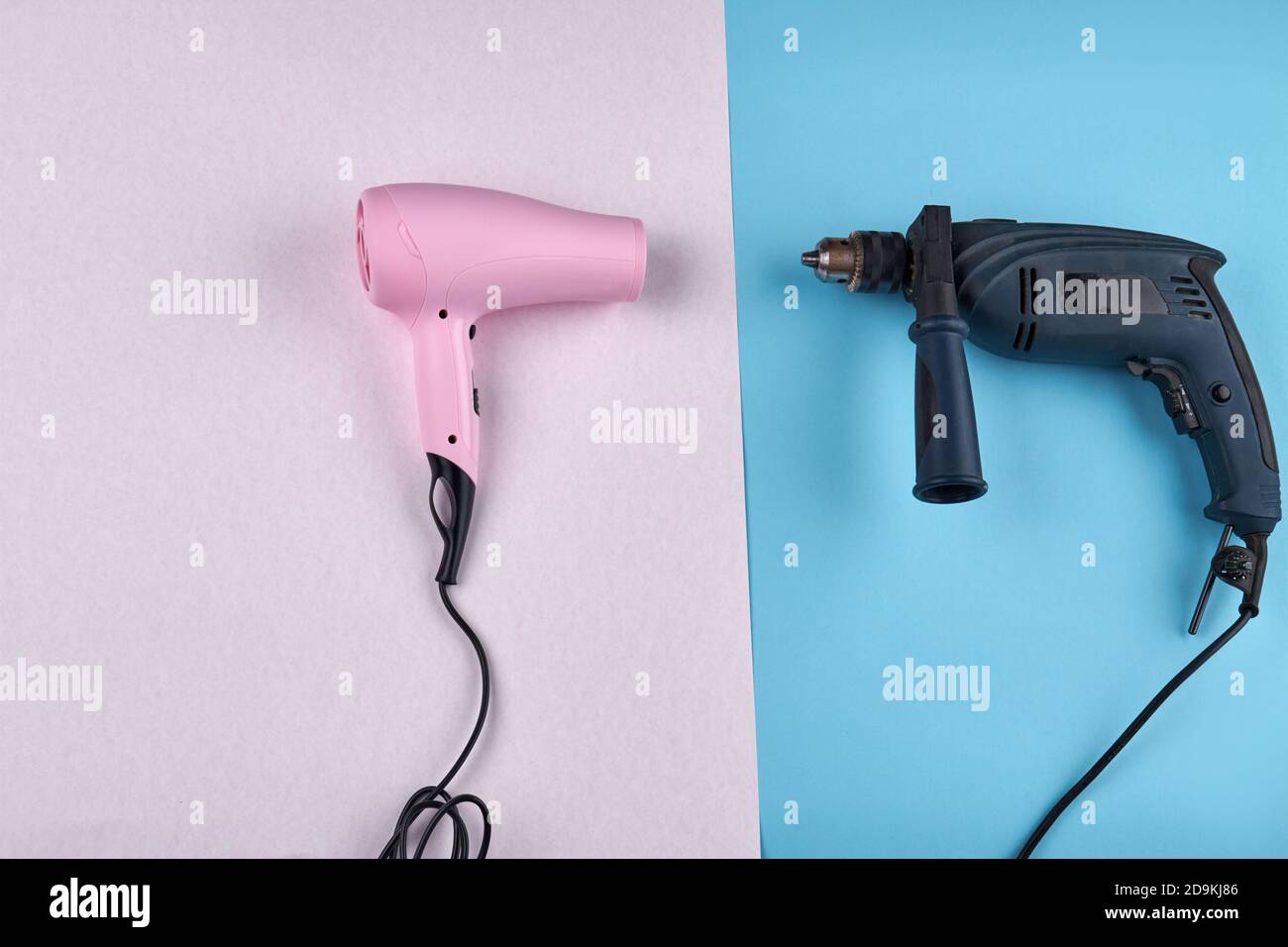 Female handyman drill hi-res stock photography and images - Alamy