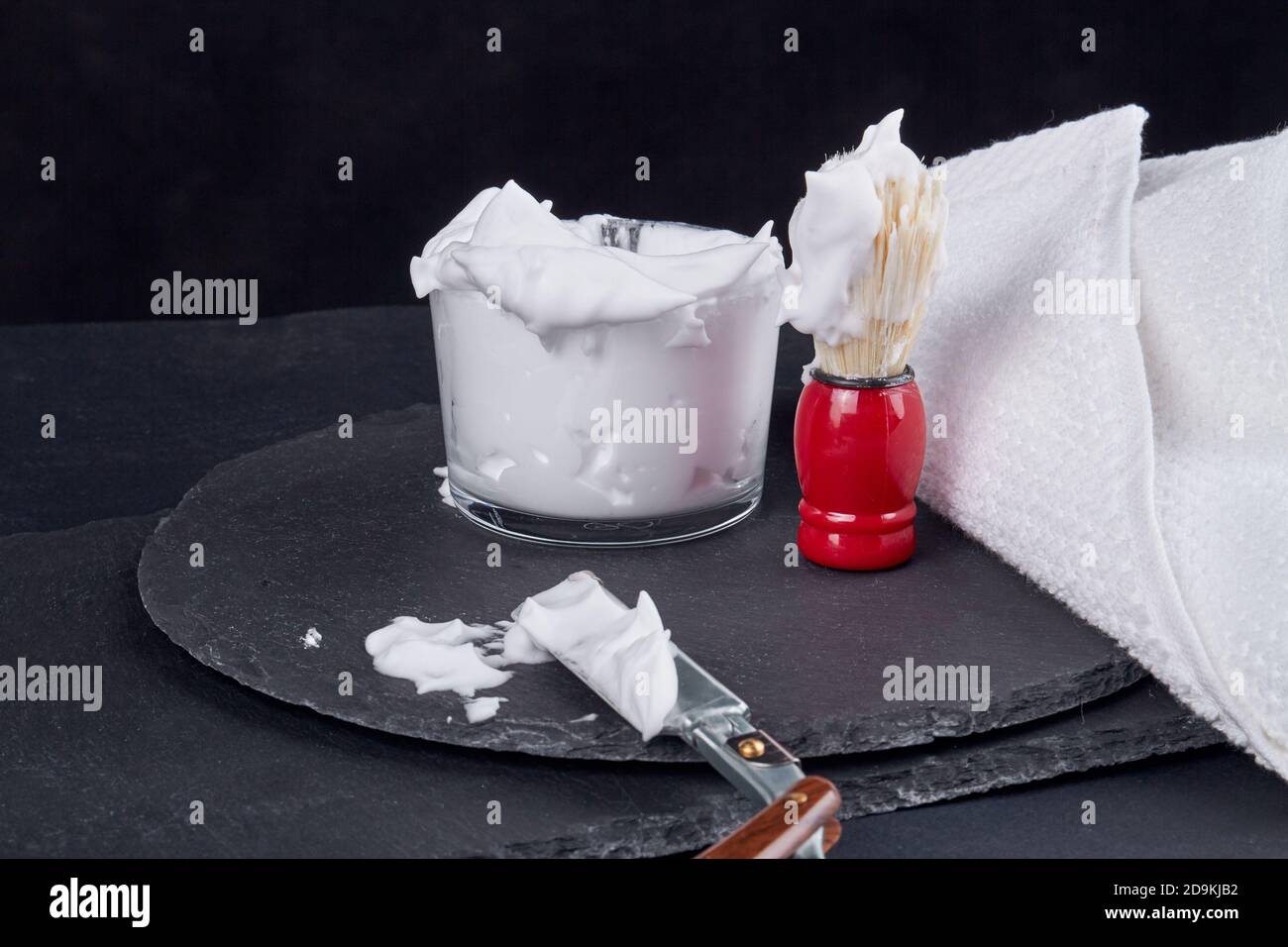Composition of tools for shaving Stock Photo - Alamy