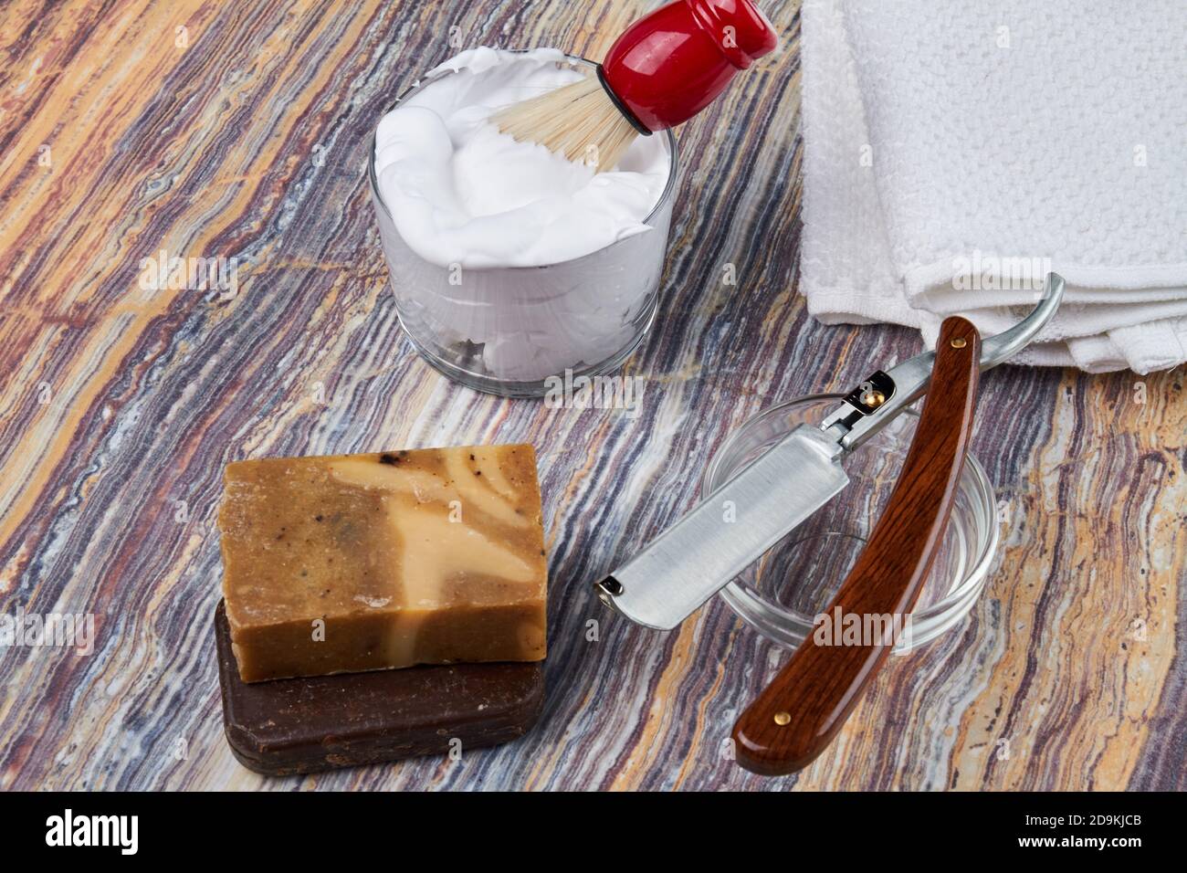 Barber shaving accessories shave razor hi-res stock photography and ...