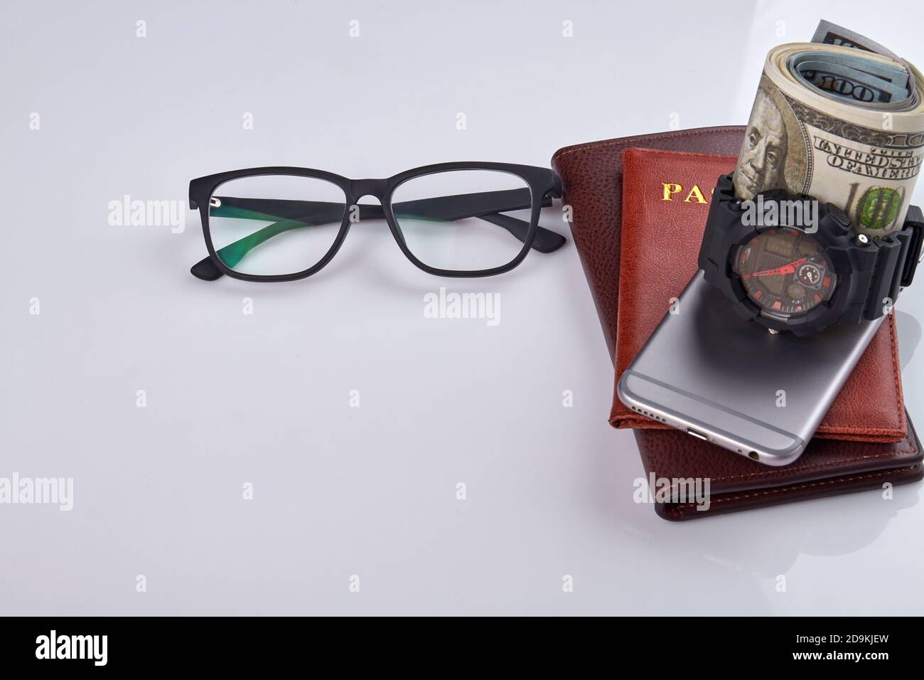 Glasses with other mens property Stock Photo - Alamy