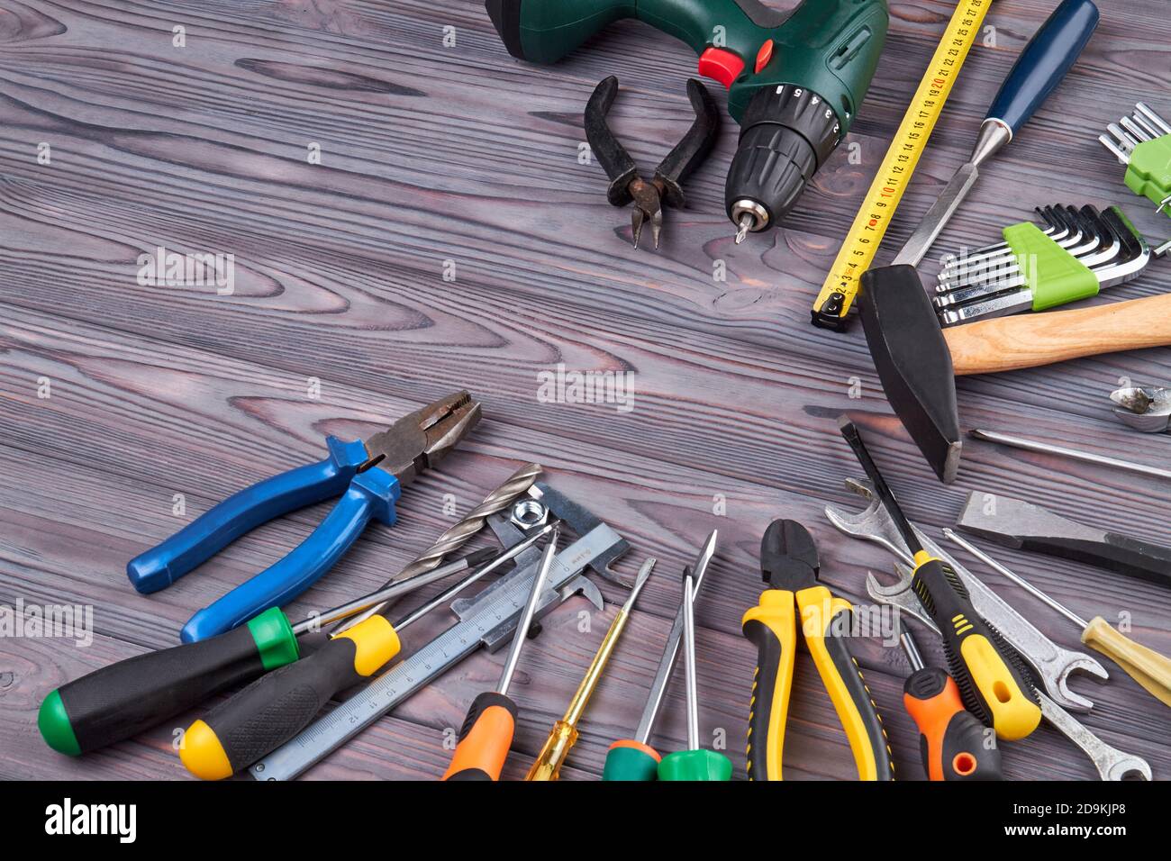 Assortment work tools in workshop hi-res stock photography and images ...