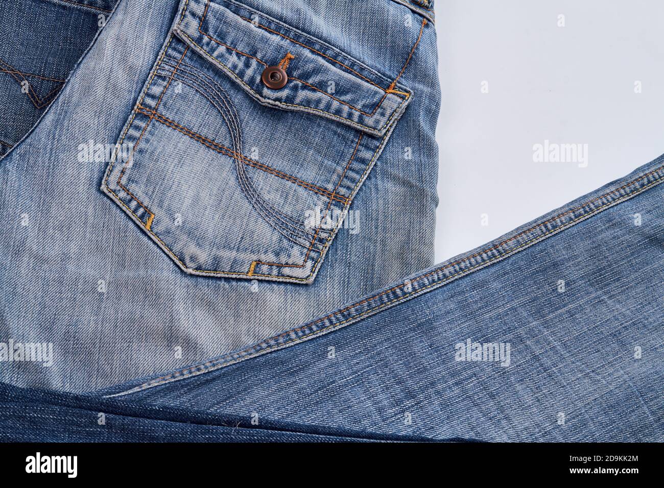 Close-up denim jeans with pocket Stock Photo - Alamy
