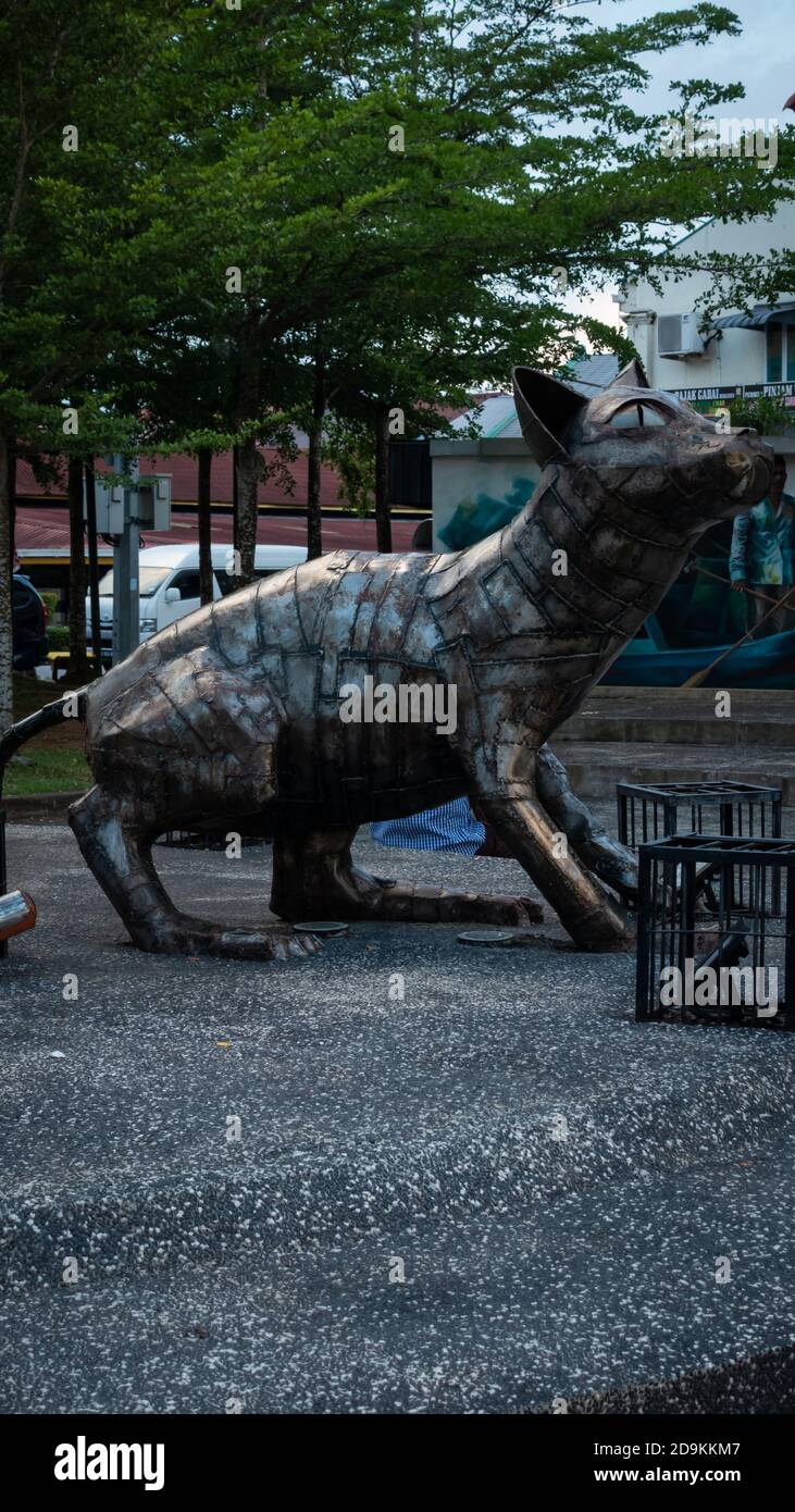 Exterior of the Cats monument in downtown Kuching, Malaysia. Due to ...