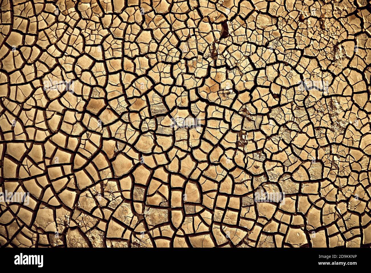 Desert. Aerial view of a beautiful cracks in the ground. texture, deep ...