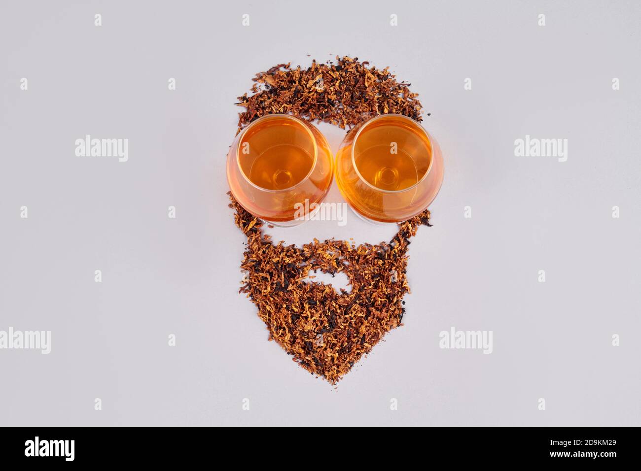 Mens face made of tea Stock Photo - Alamy