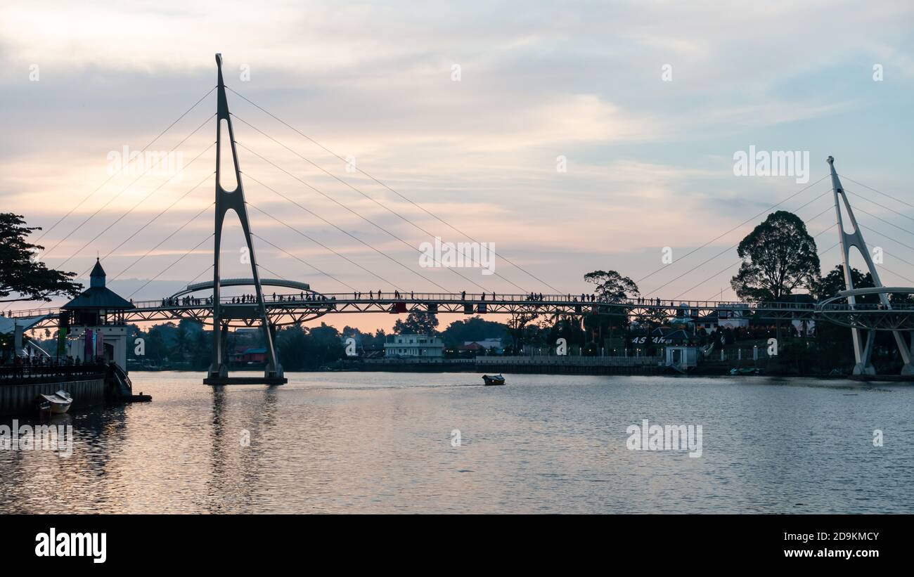 Darul Hana Bridge, kuching, during sunset Stock Photo - Alamy