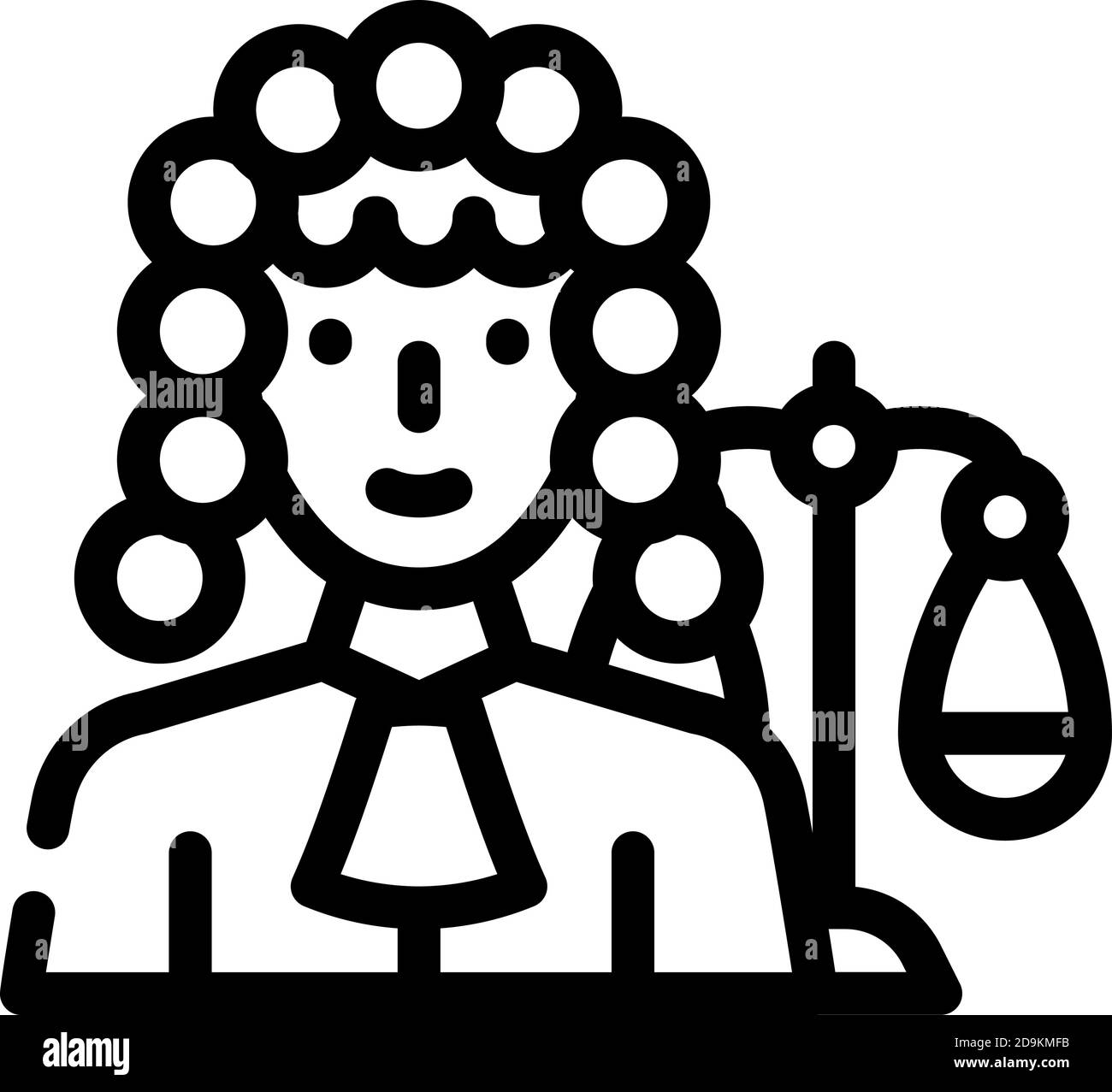 judge woman job line icon vector illustration Stock Vector Image & Art ...