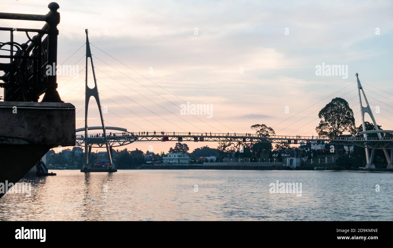 Darul Hana Bridge, kuching, during sunset Stock Photo - Alamy