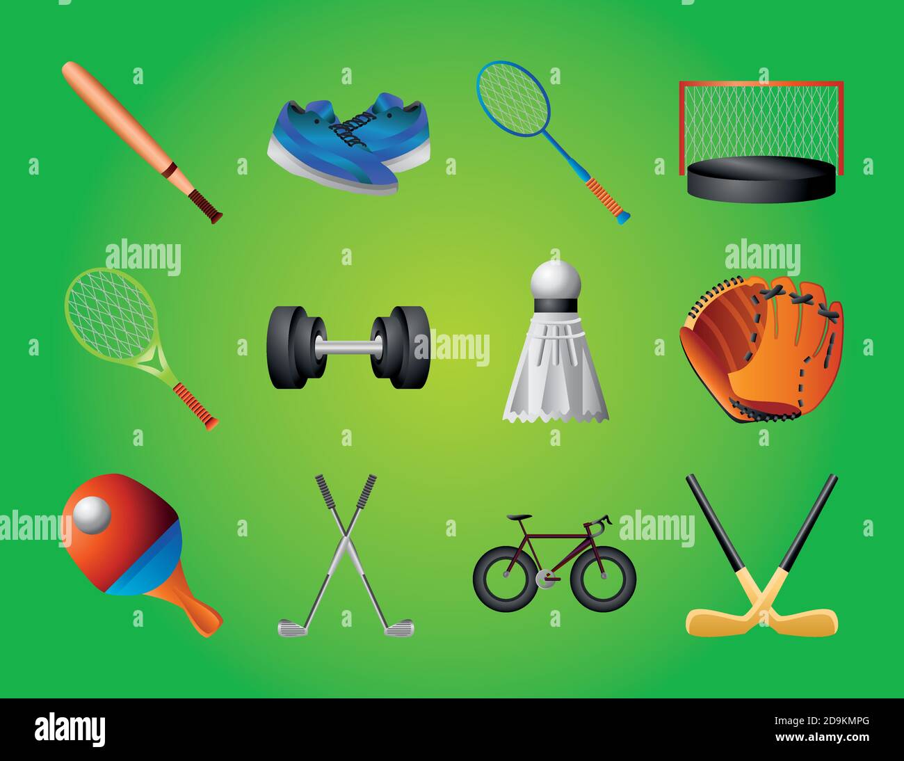 balls sport and equiment detailed design collection icons vector ...