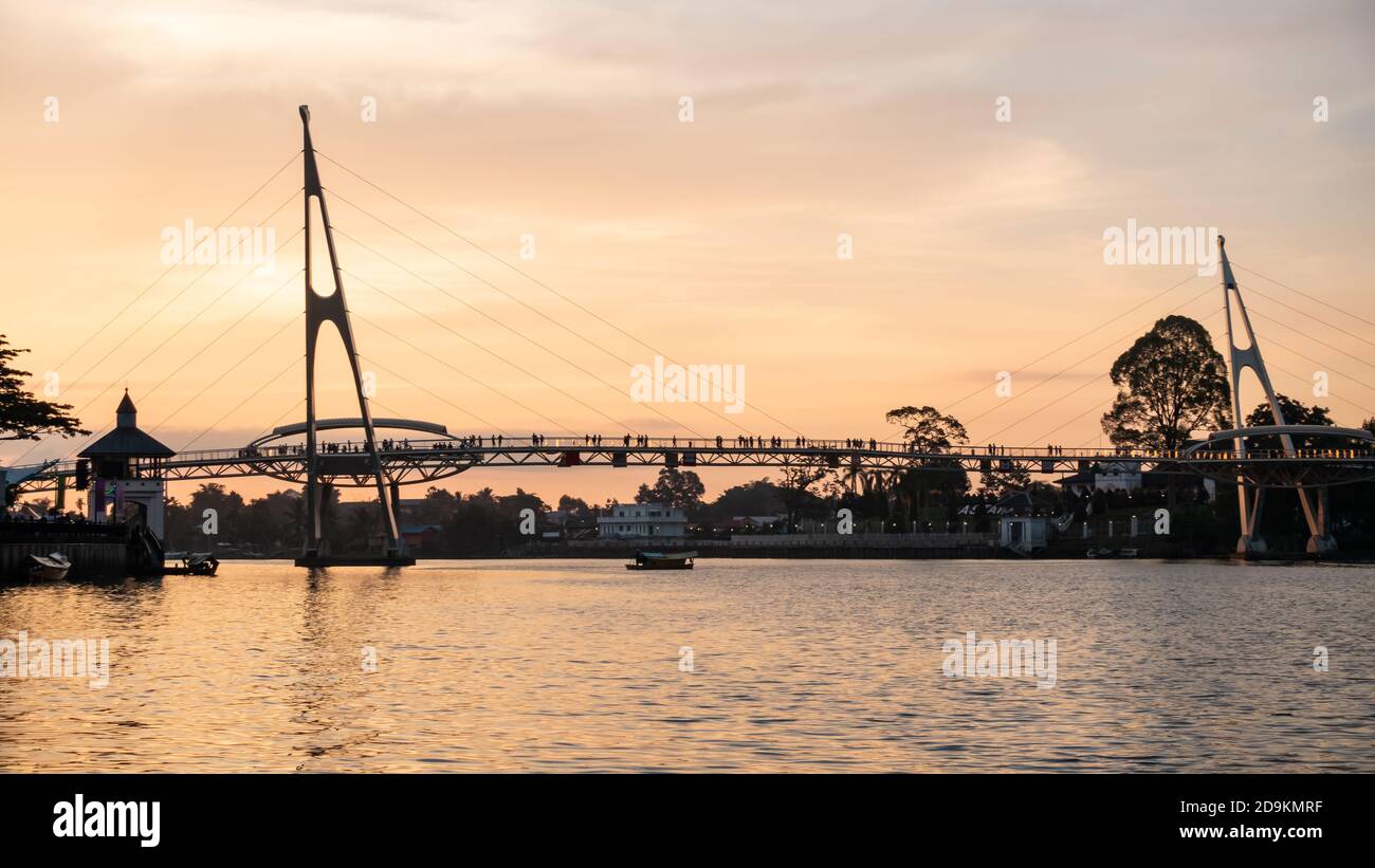 Darul Hana Bridge, kuching, during sunset Stock Photo - Alamy