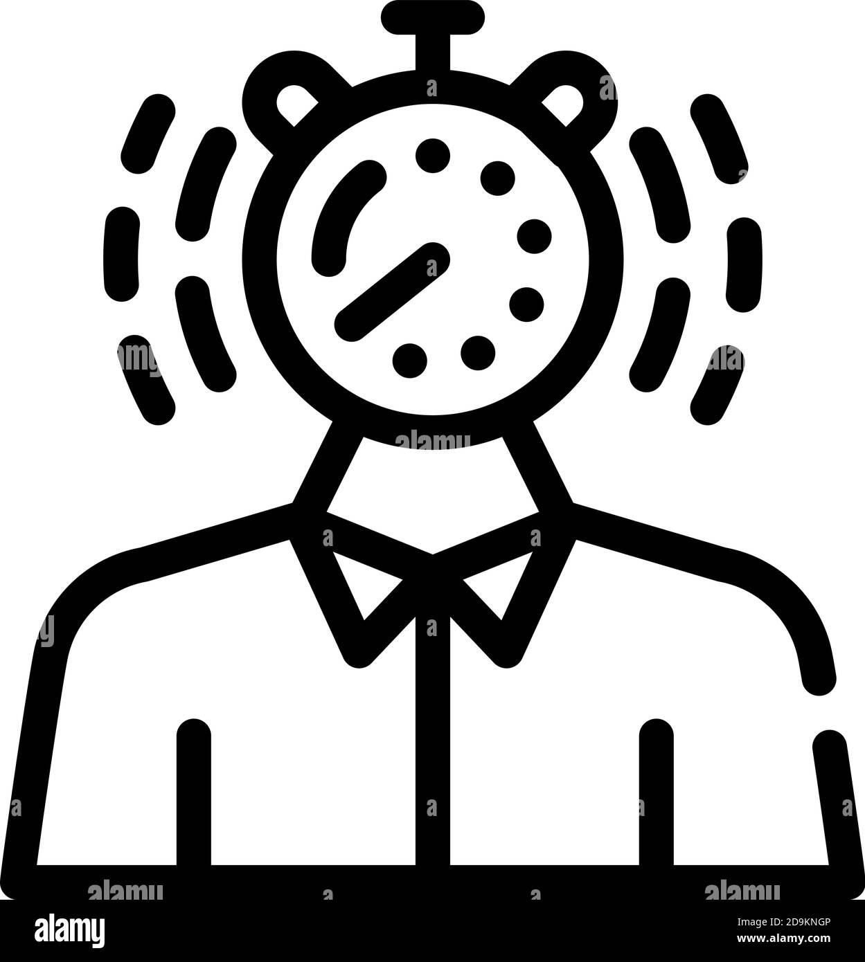 deadline time limit line icon vector illustration Stock Vector Image ...