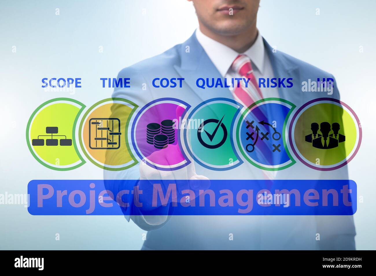 Concept of project management with the business people Stock Photo - Alamy
