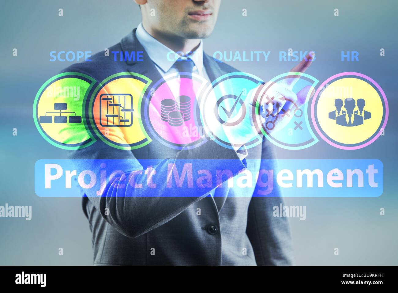 Concept of project management with the business people Stock Photo - Alamy