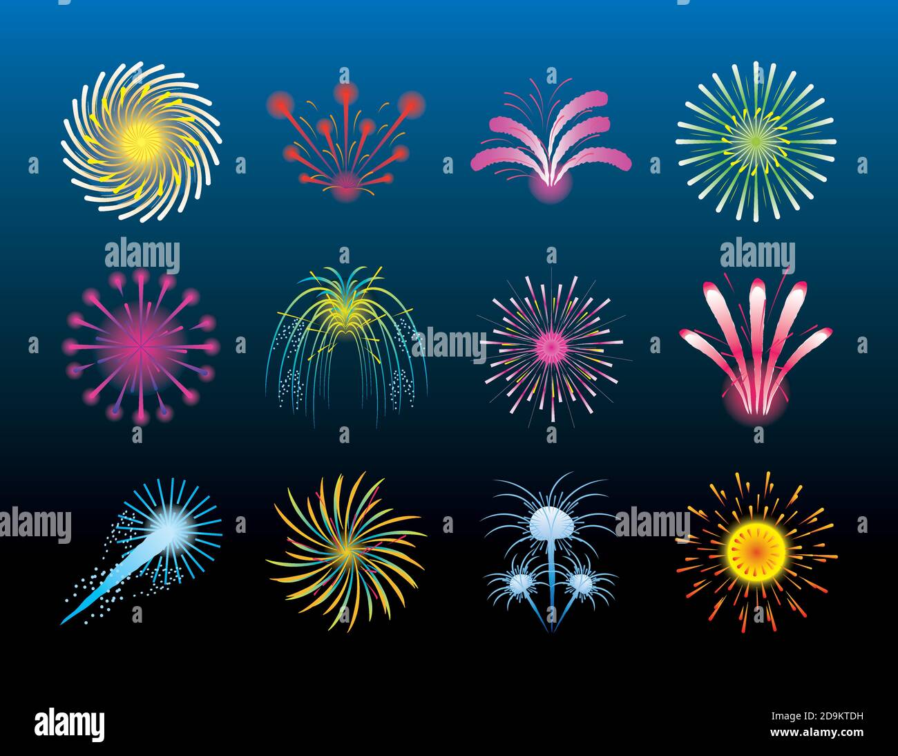 fireworks luminosity celebration festive party gradient background ...