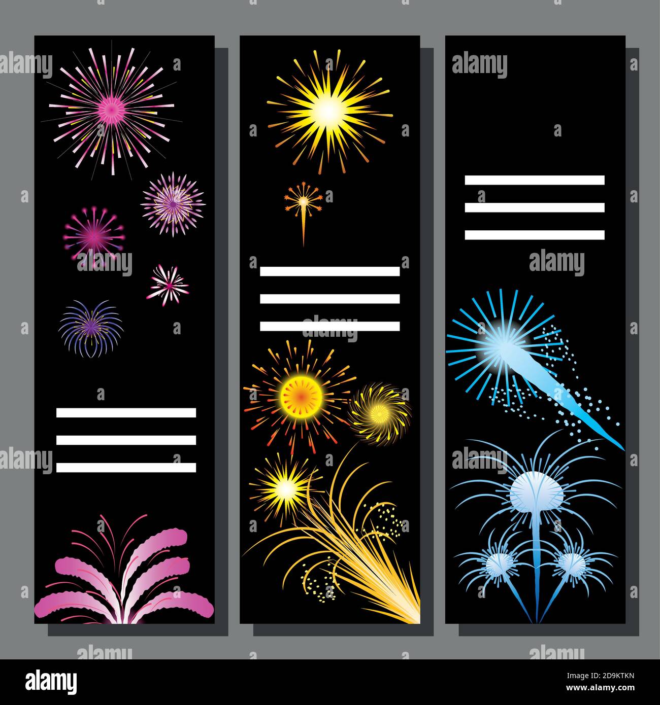 fireworks celebration carnival party illuminated dark background ...
