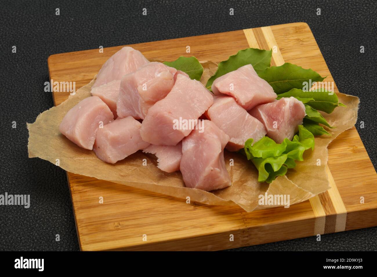 Raw fresh pork meat cube ready for cooking Stock Photo - Alamy