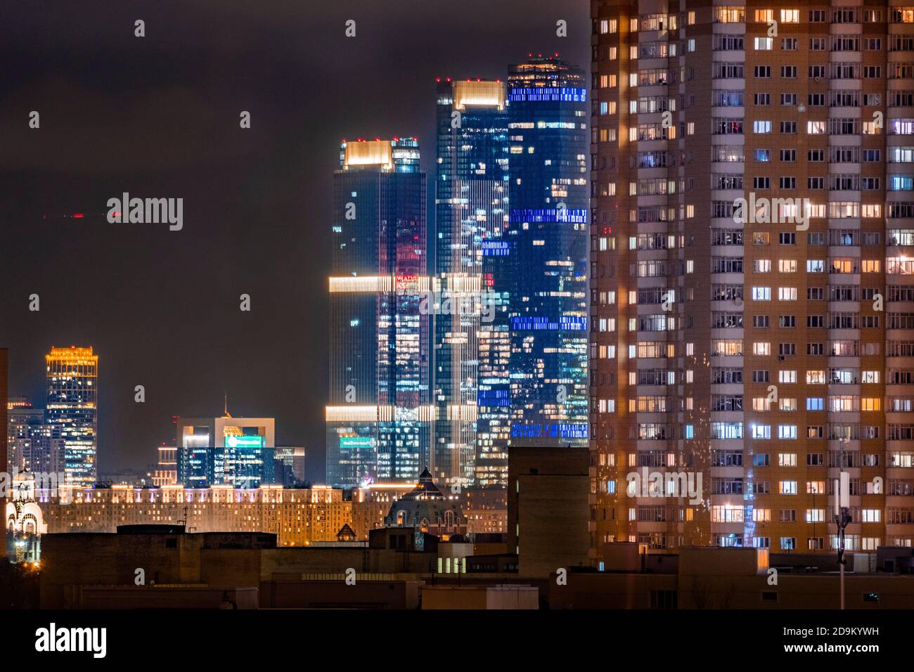 Russia, Moscow. A panoramic view of apartment buildings Stock Photo - Alamy