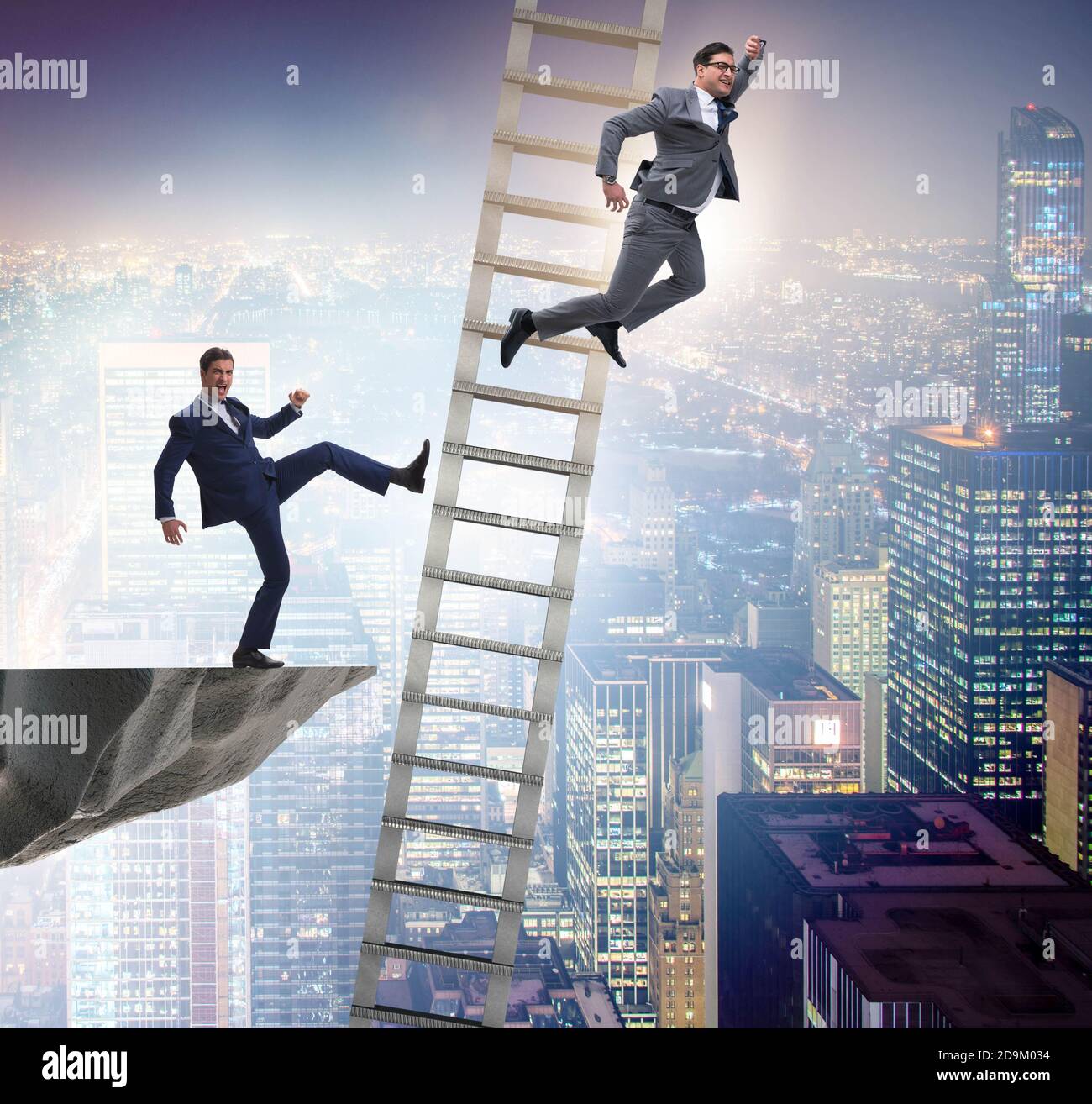 The business unethical competition concept with businessmen Stock Photo ...