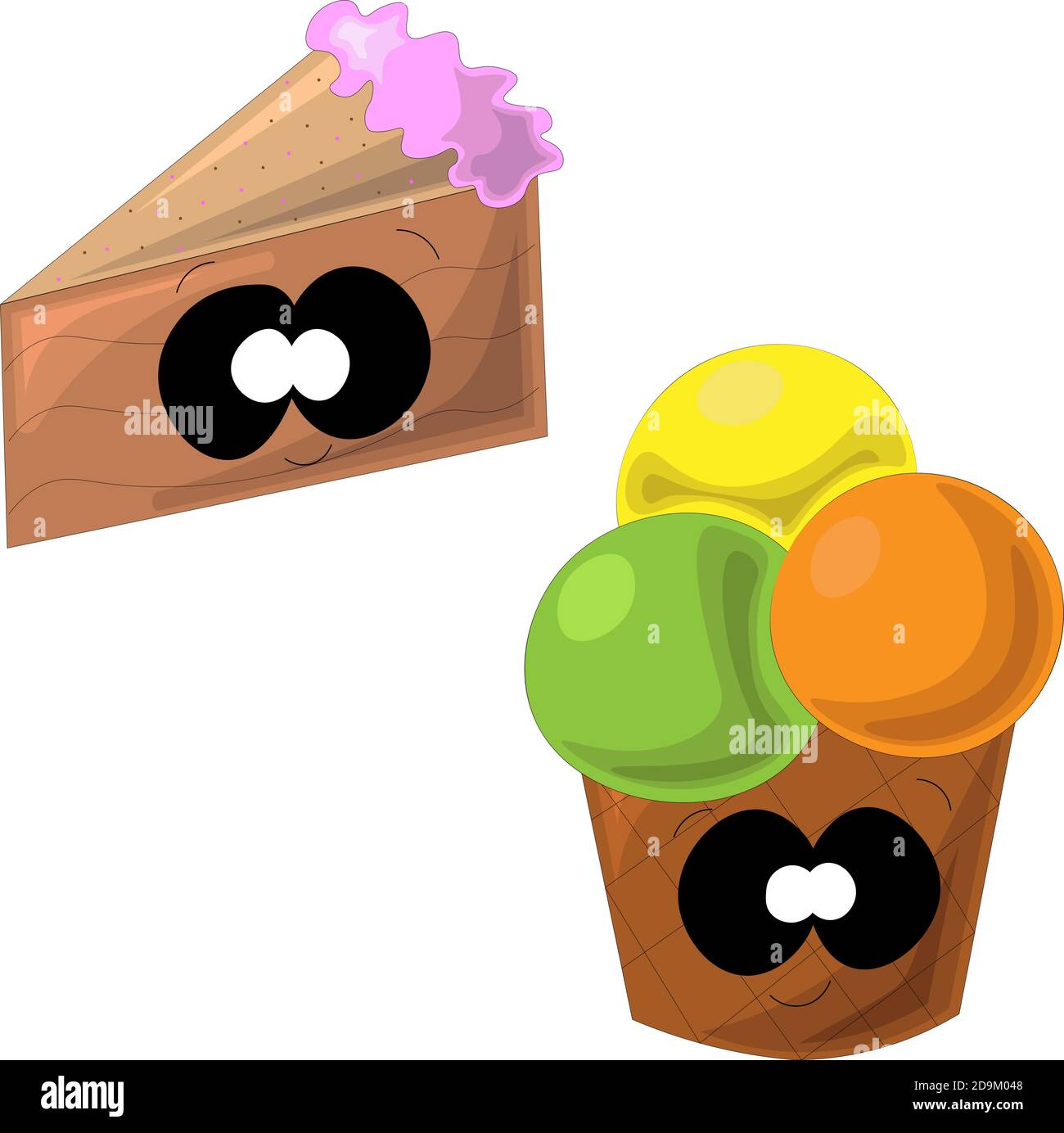 Ice cream banana raspberry Stock Vector Images - Alamy