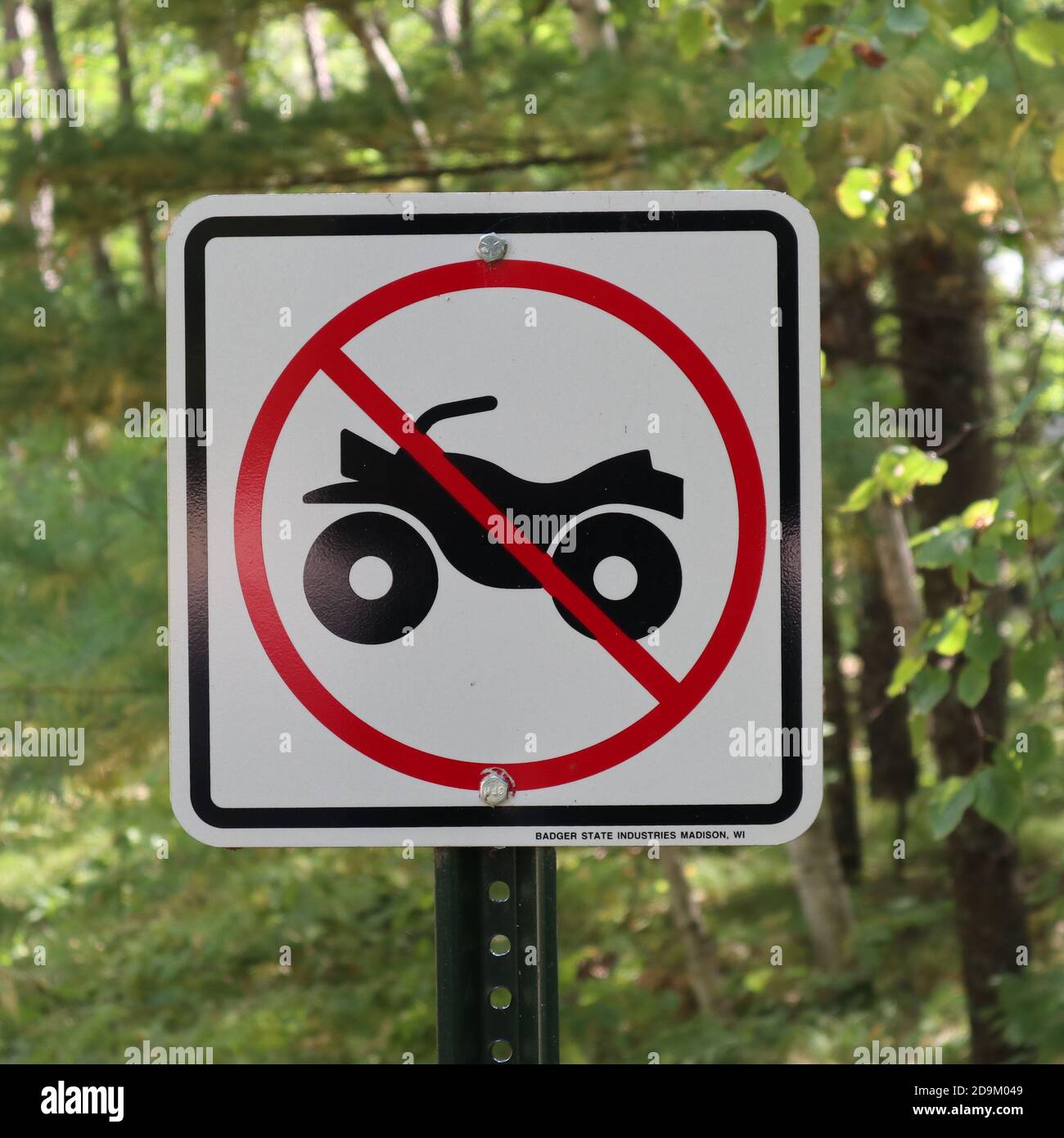 ATVs prohibited sign Stock Photo - Alamy